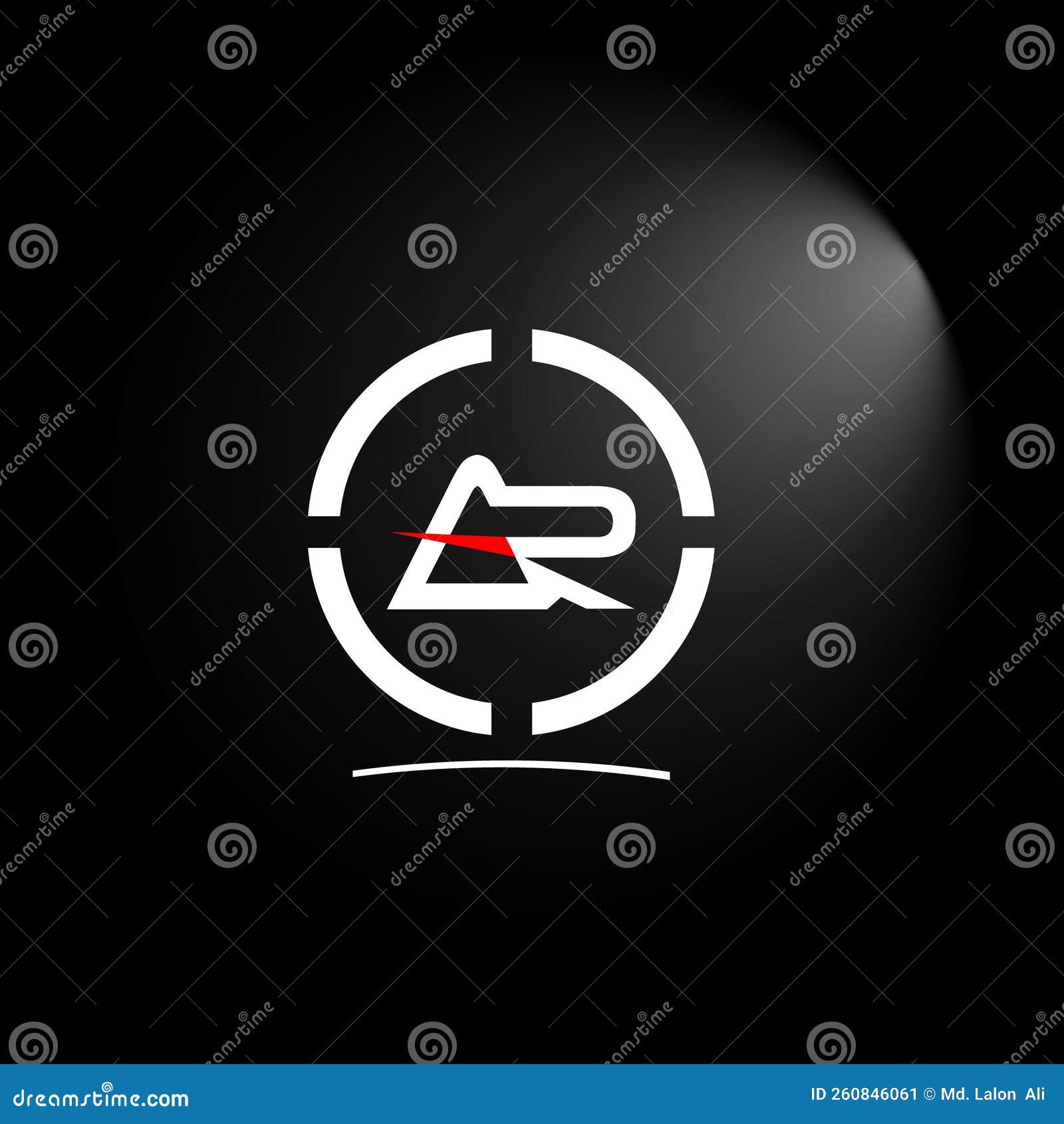 AR Text Logo Design stock vector. Illustration of simple - 260846061