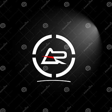 AR Text Logo Design stock vector. Illustration of simple - 260846061