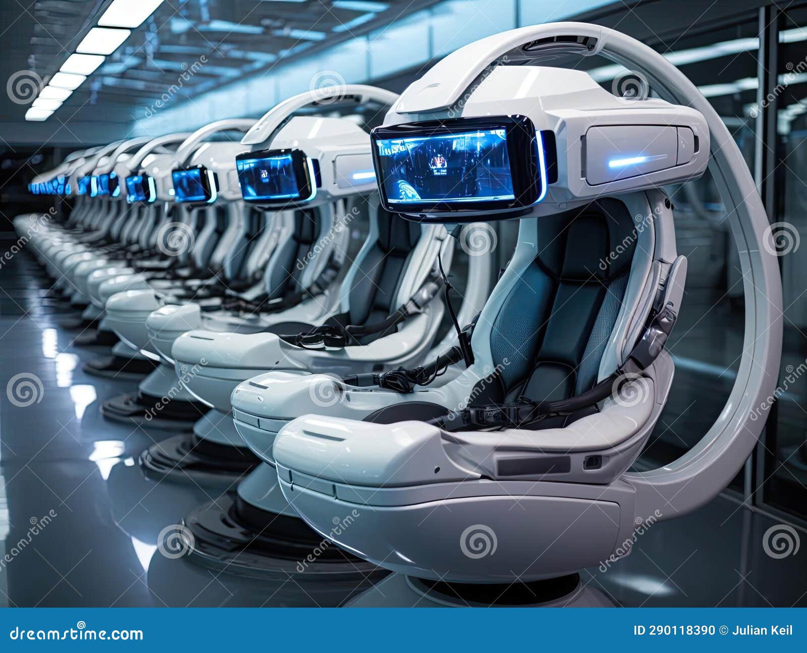 AR Training Room with Interactive 3D Interfaces Stock Illustration ...