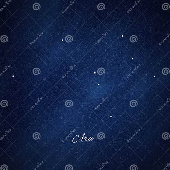 Ara Constellation, Cluster of Stars, Altar Constellation Stock Photo ...
