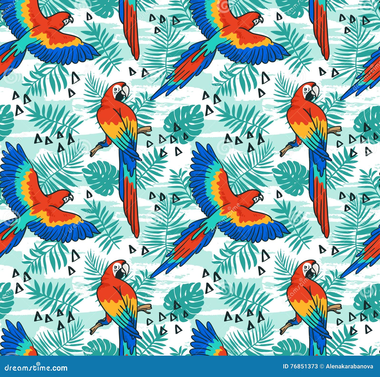 Tropical Parrot Pattern