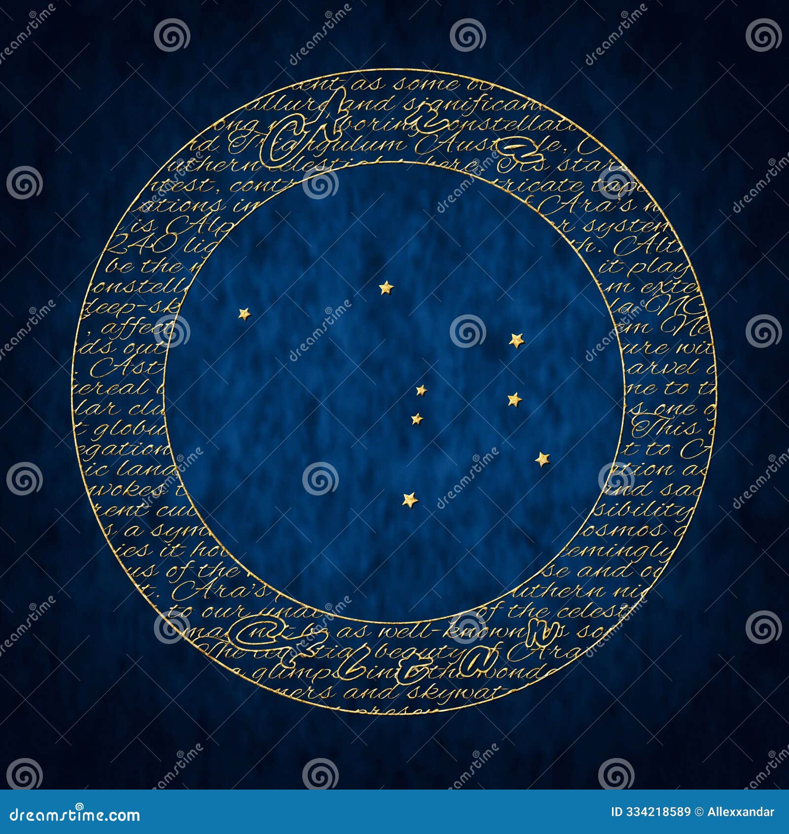 Ara The Altar Constellation On A Starry Space Background With The Names ...