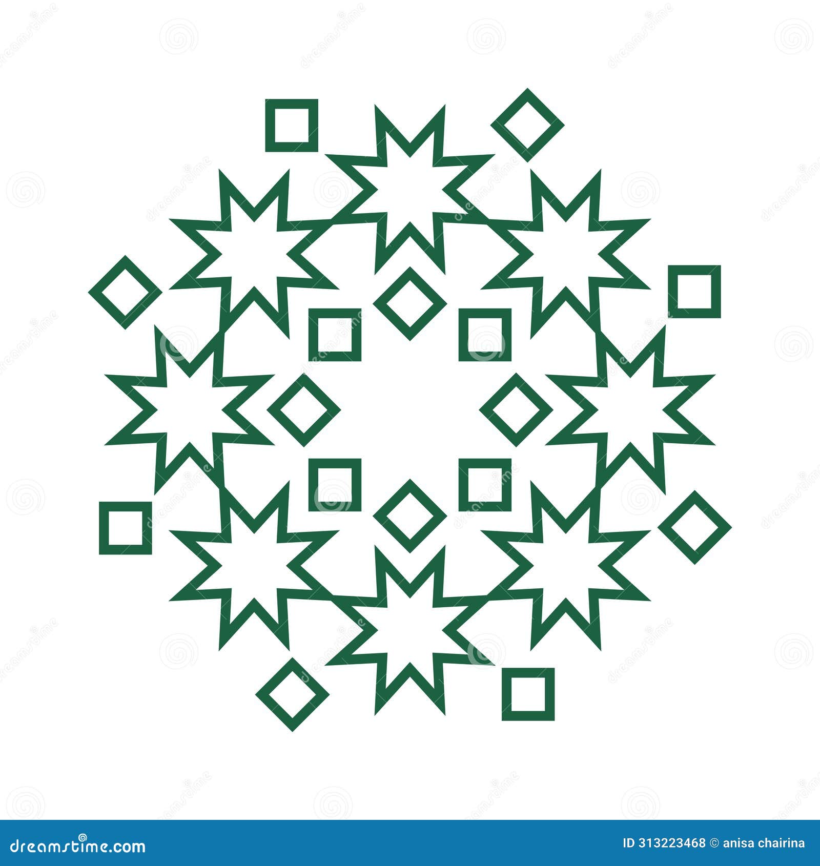 Arab American Heritage Month Mosaic Design Element Stock Illustration ...
