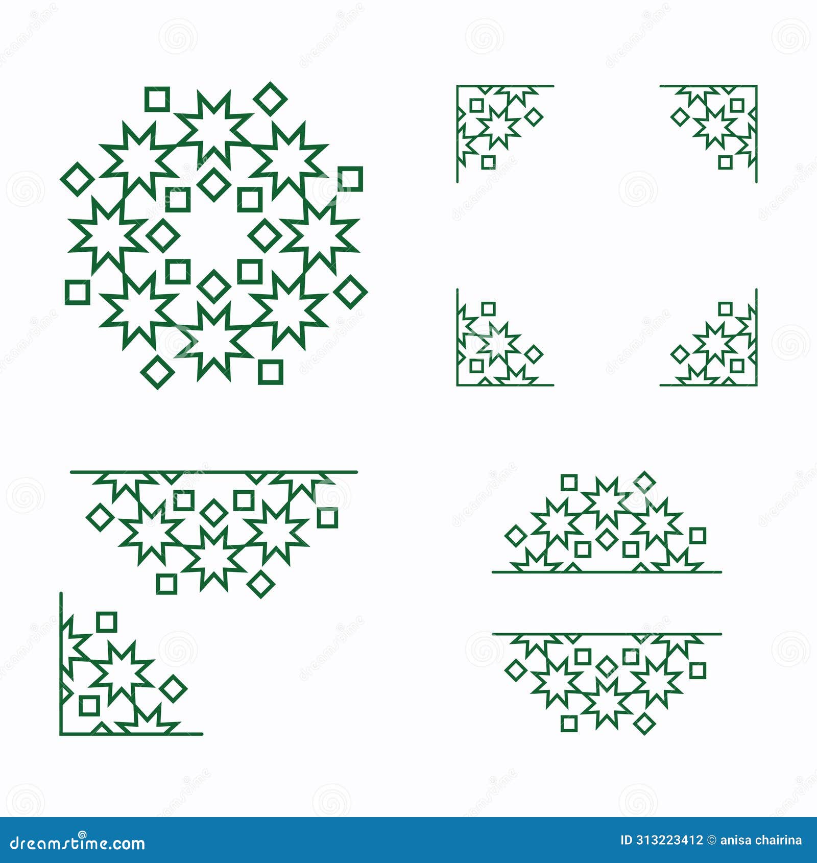 Arab American Heritage Month Mosaic Design Element Frame Stock ...