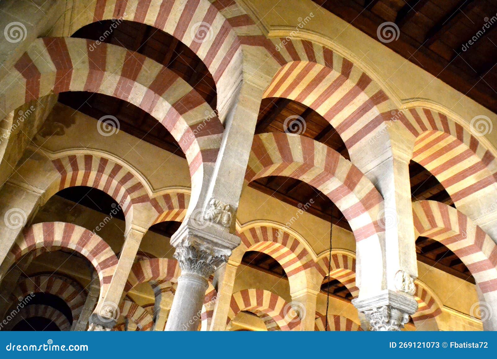Arab Arches and Columns Inside the Mosque of Cordoba, Stock Image ...