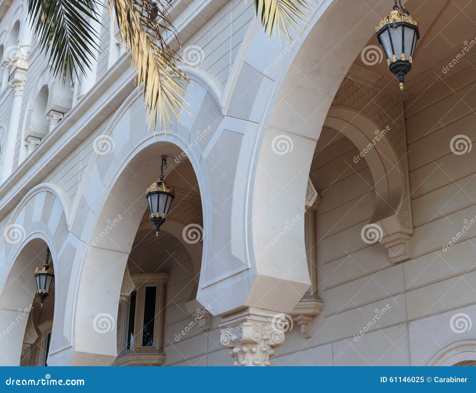 Arab Architecture, Arch and Lantern Stock Image - Image of decoration ...