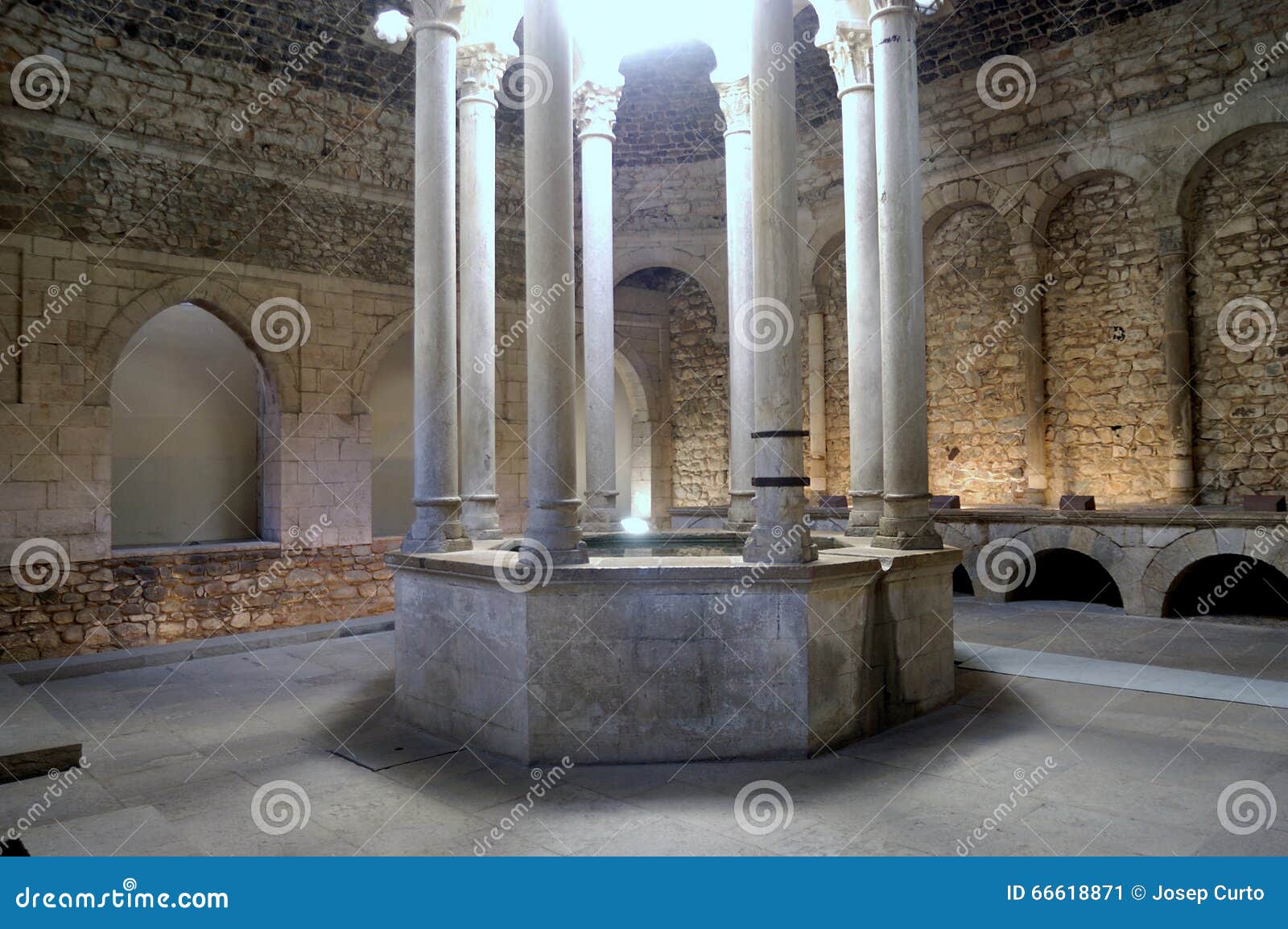 Arab Baths in Girona, Spain Stock Image - Image of view, baths: 66618871