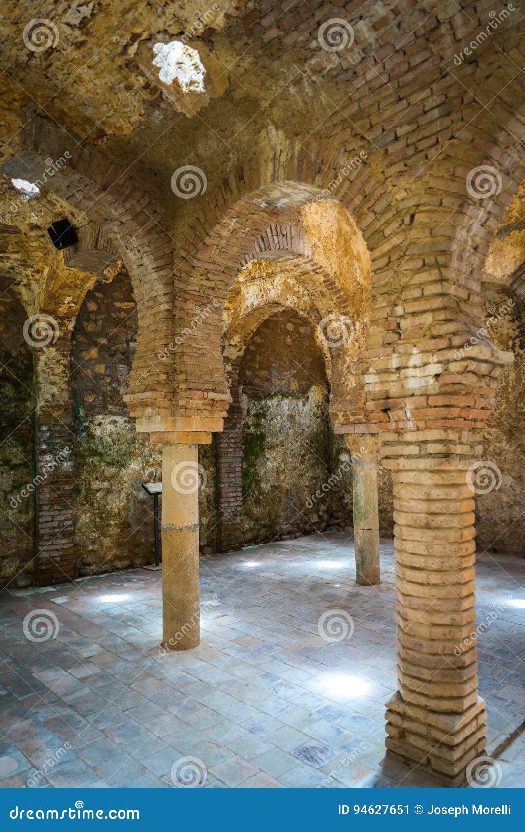 Arab Baths of Ronda Spain stock image. Image of bricks - 94627651
