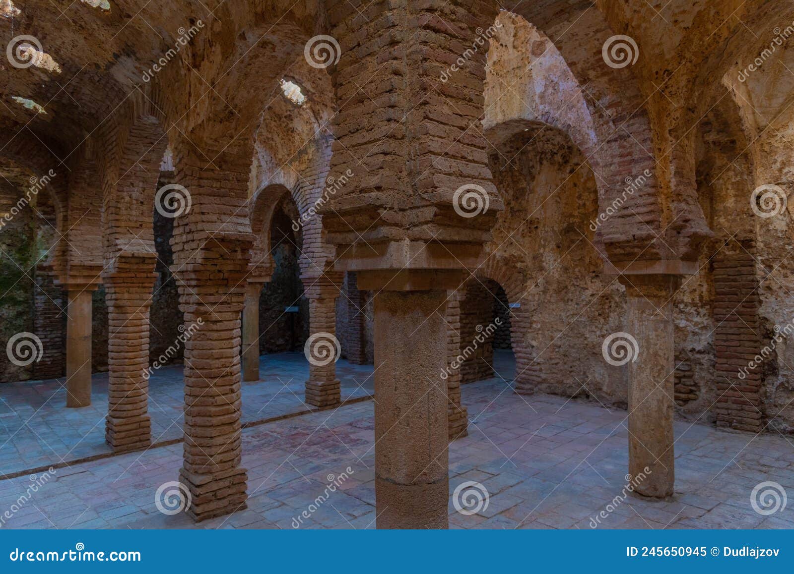Arab Baths in Spanish Town Ronda. Stock Image - Image of nazari, hammam ...