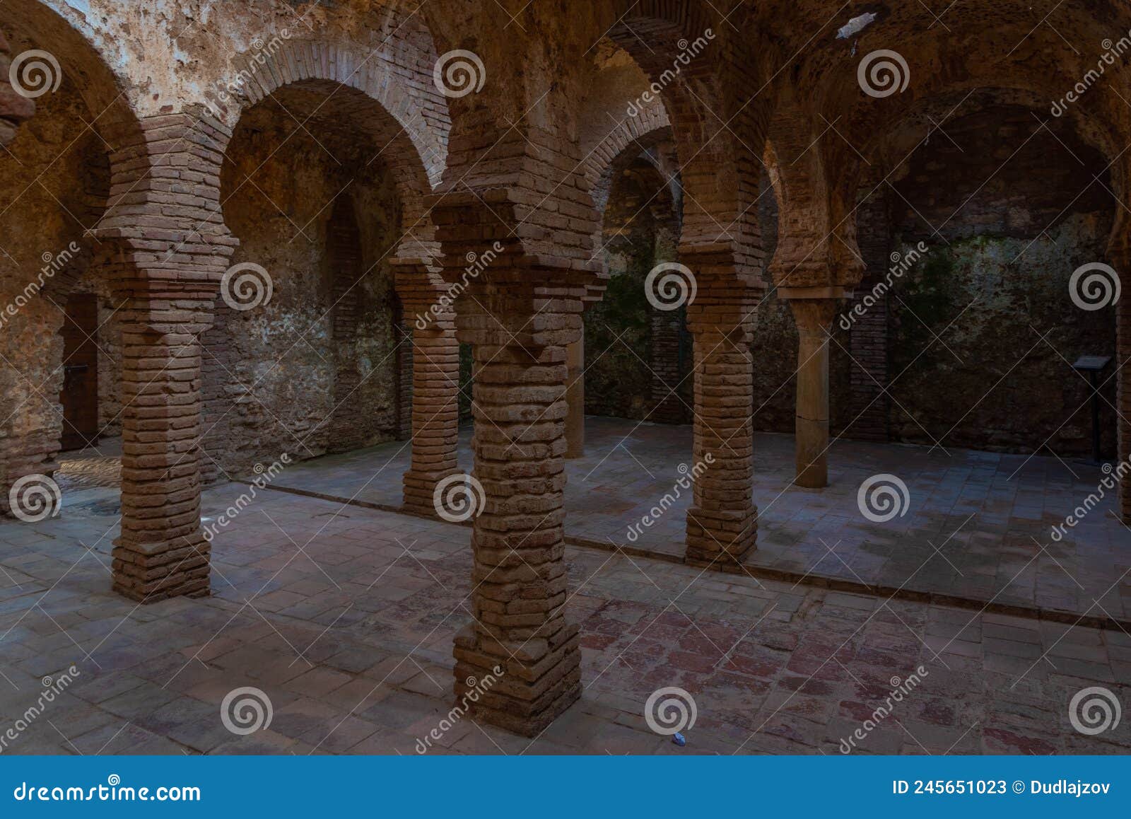 Arab Baths in Spanish Town Ronda. Stock Image - Image of bathhouse ...