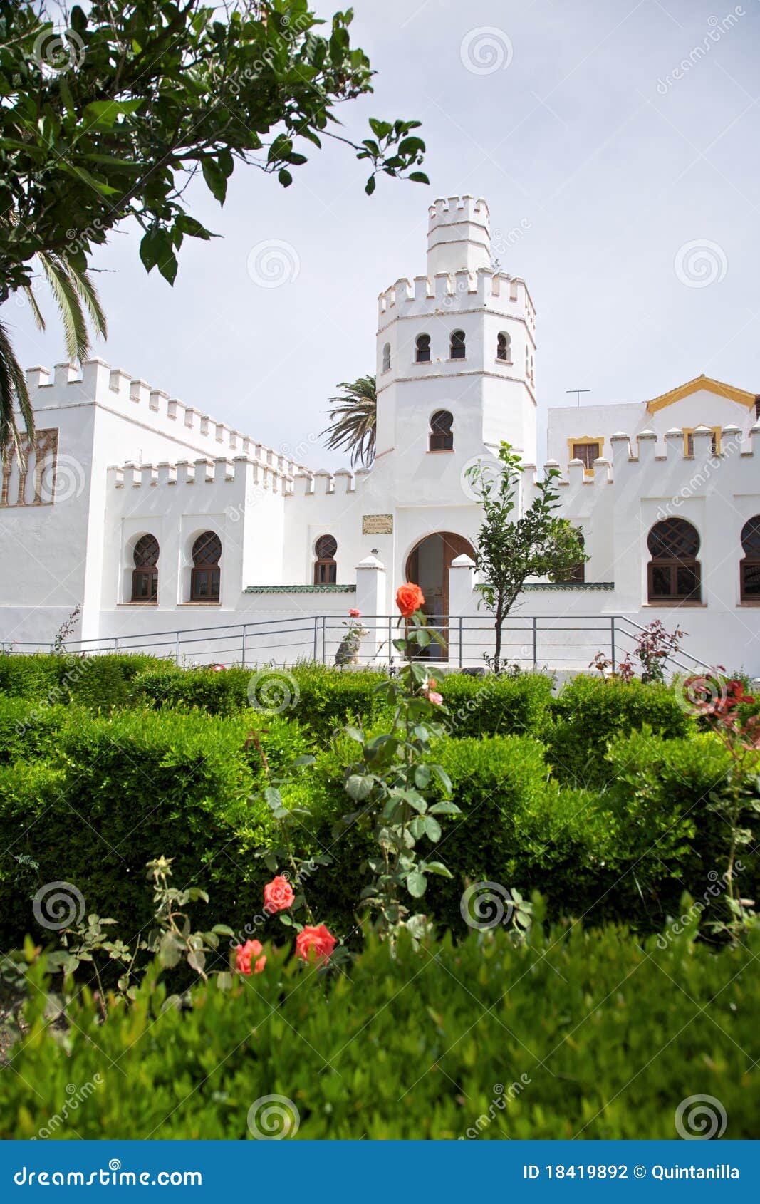 Arab building in garden stock photo. Image of europe - 18419892