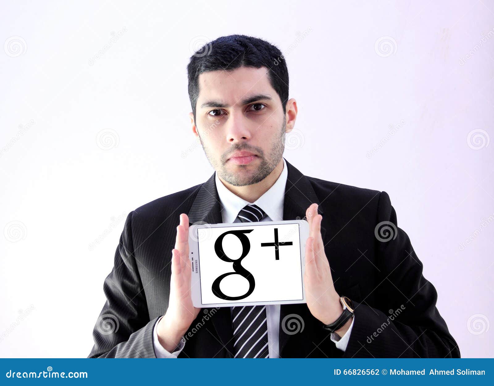 Arab Business Man with Google Plus Logo Editorial Photography - Image ...