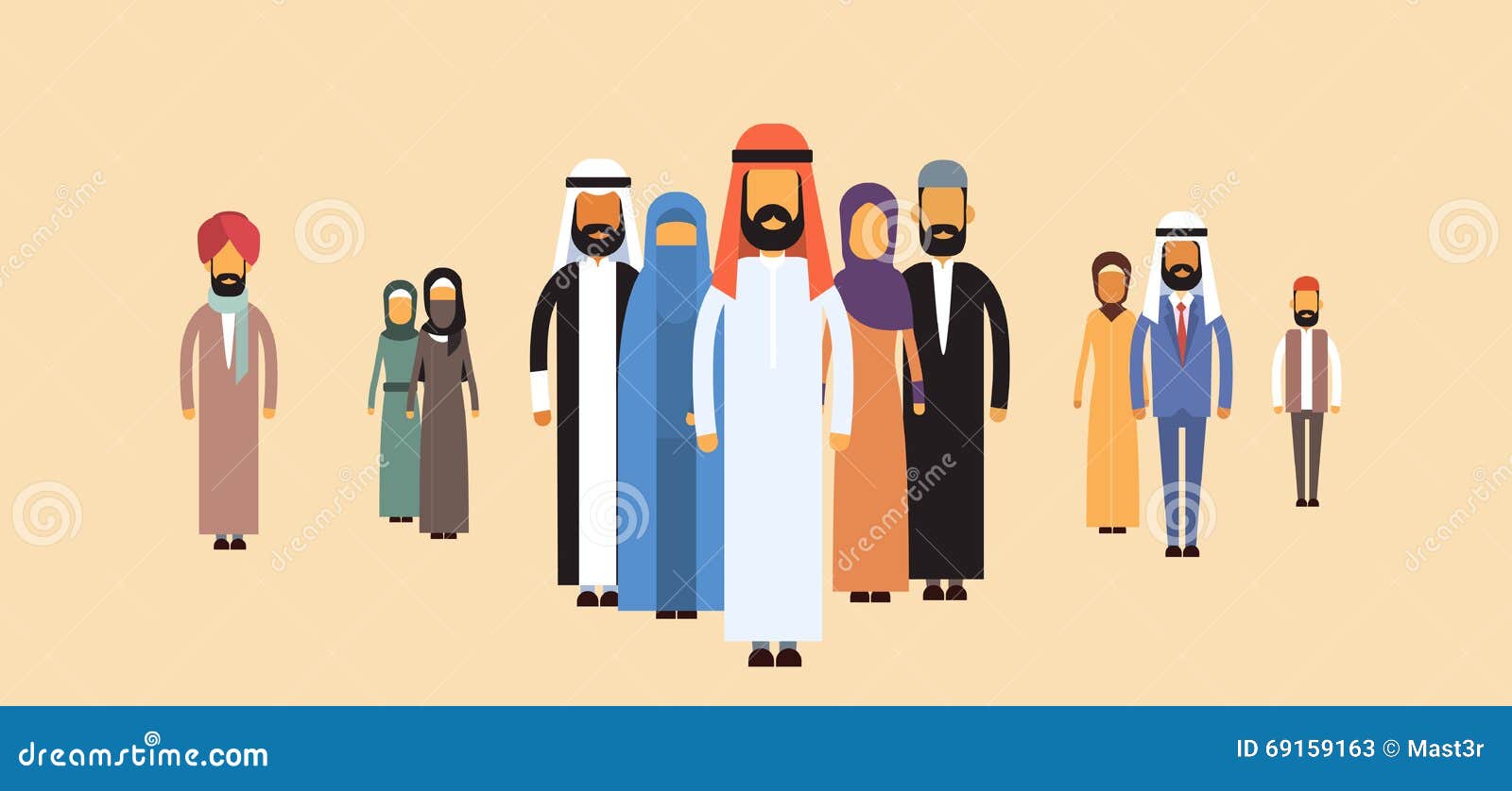 Group Of Arabic Doctors Team In Uniform Standing Together In Front Of ...