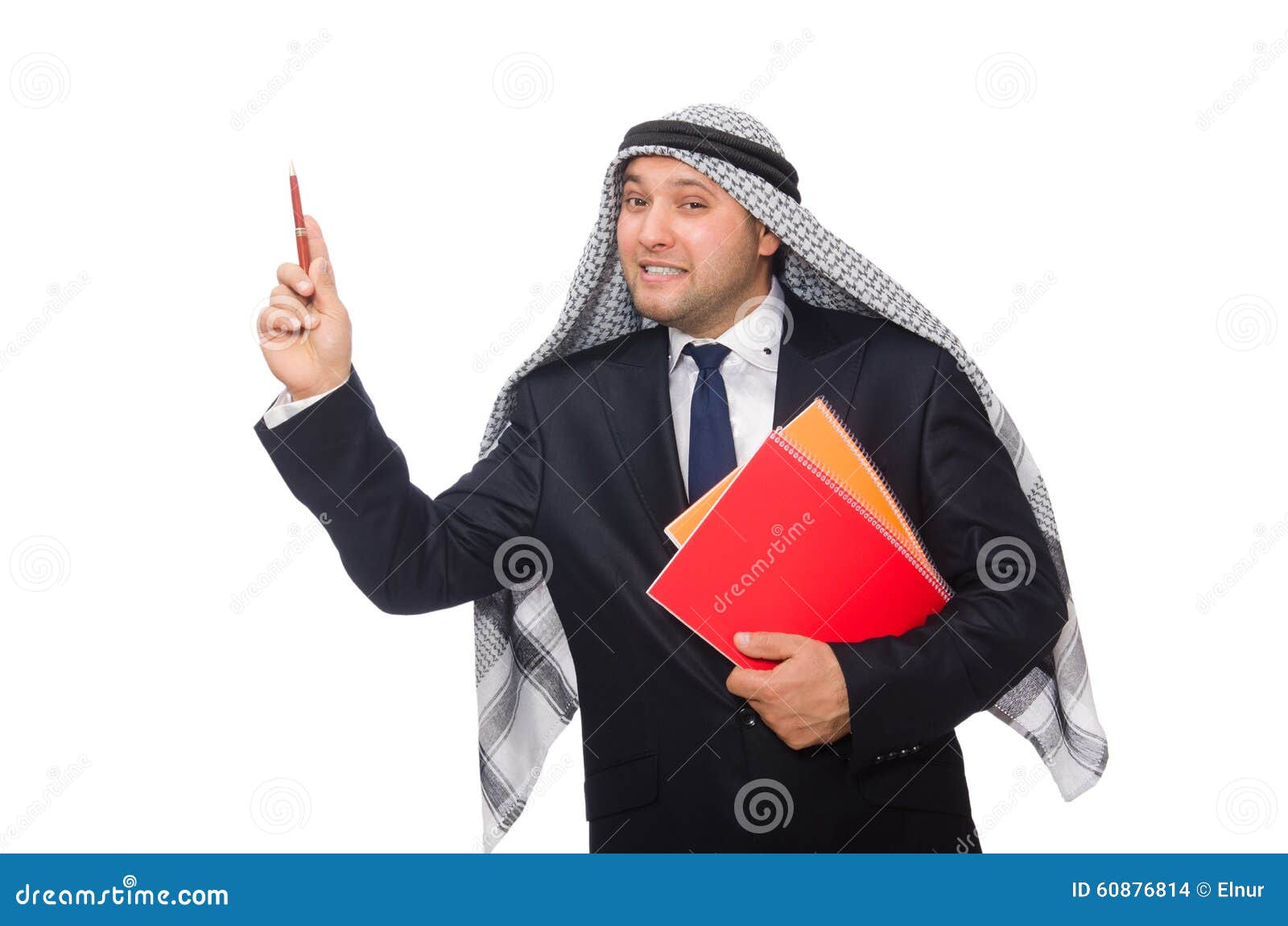 The Arab Businessman Isolated on White Stock Photo - Image of arabian ...