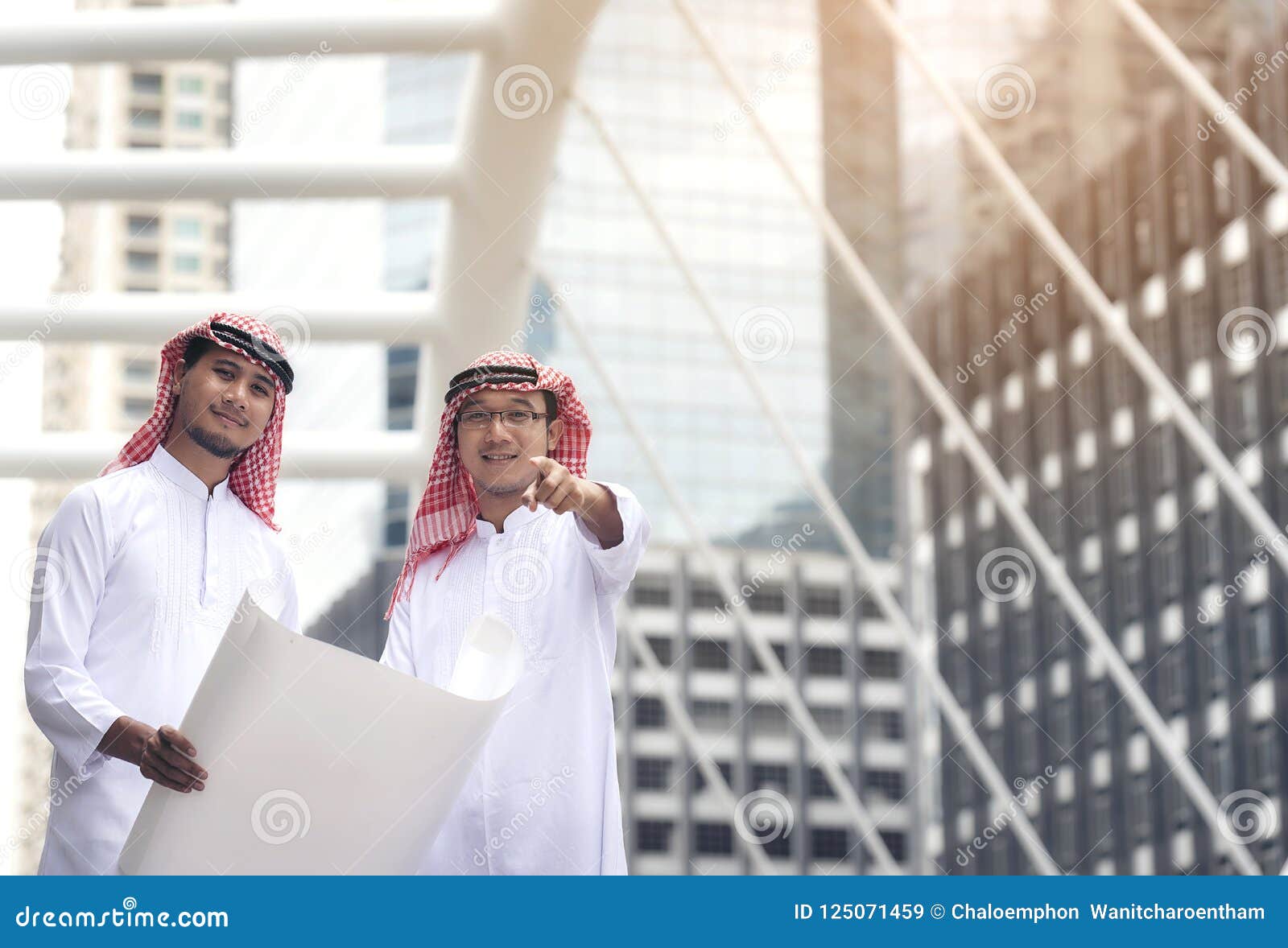 Arab Businessmen are Targeting Us. Stock Image - Image of positive ...