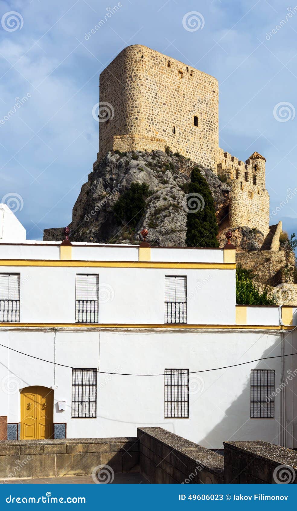 Arab Castle at Cliff in Olvera Stock Image - Image of spain, castle ...