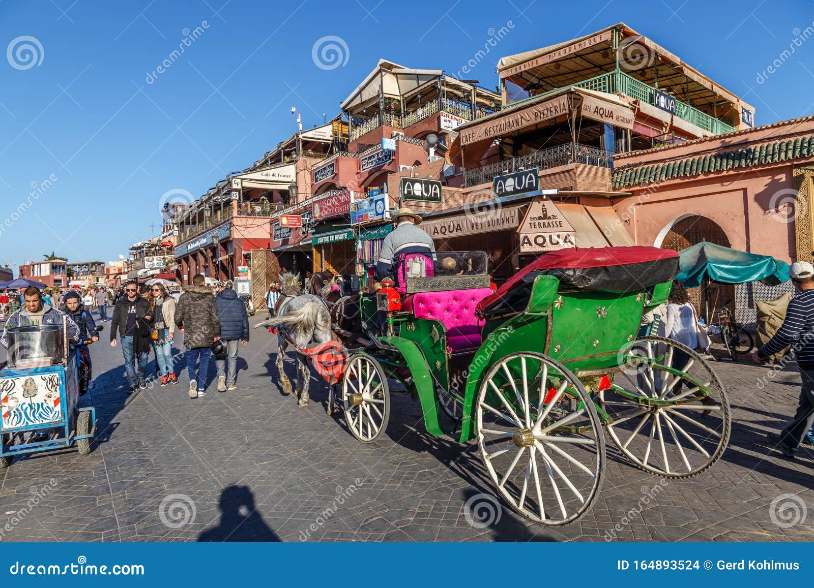 Horse-drawn Carriage in the Medina of Marrakech Editorial Stock Image ...
