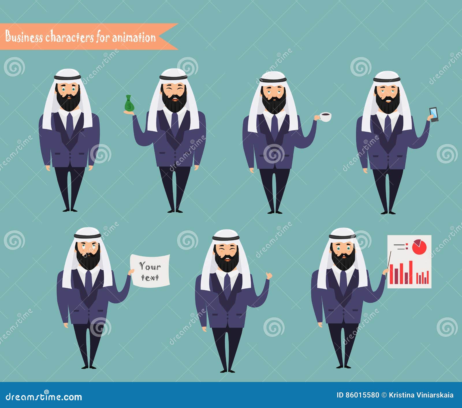 Arab character for scenes. stock vector. Illustration of concept - 86015580