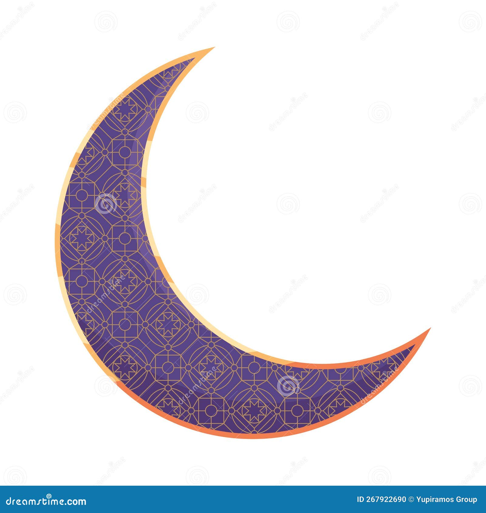 Arab crescent moon stock vector. Illustration of muslim - 267922690