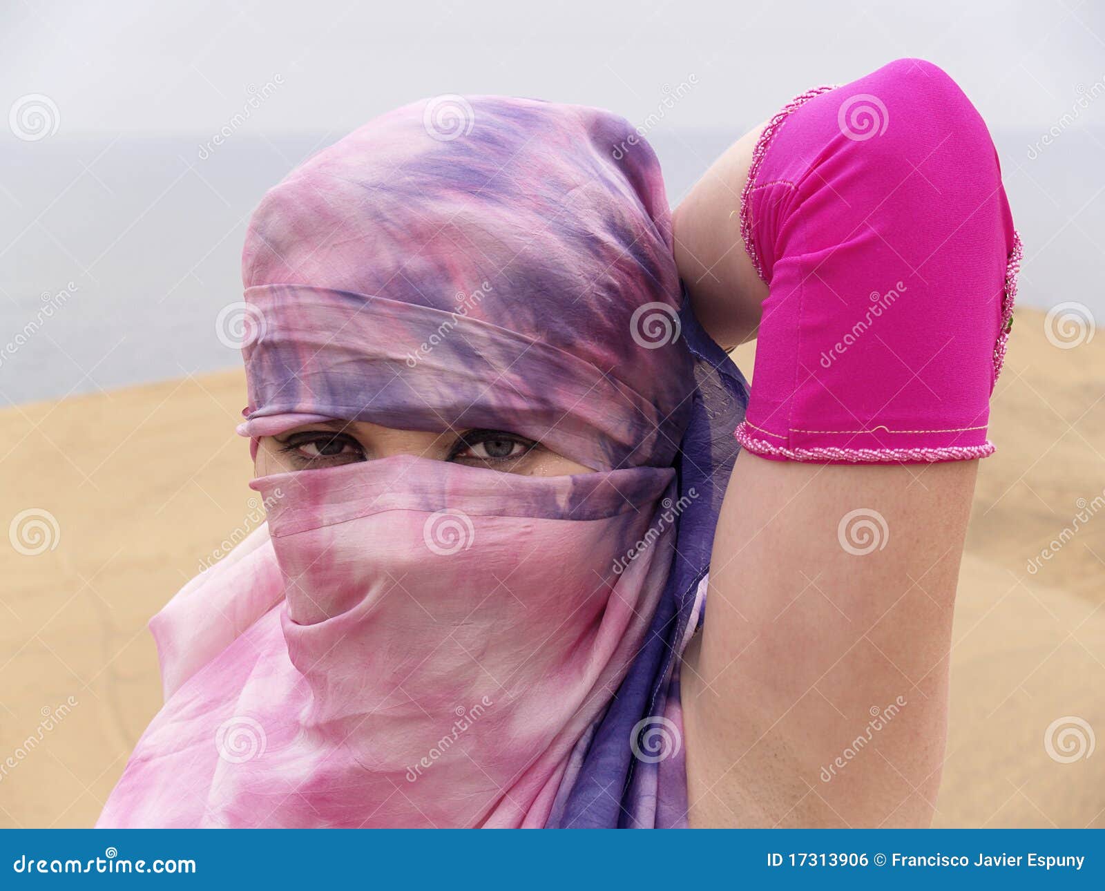 Arab Dancer Eyes through a Veil Stock Photo - Image of model, desert ...