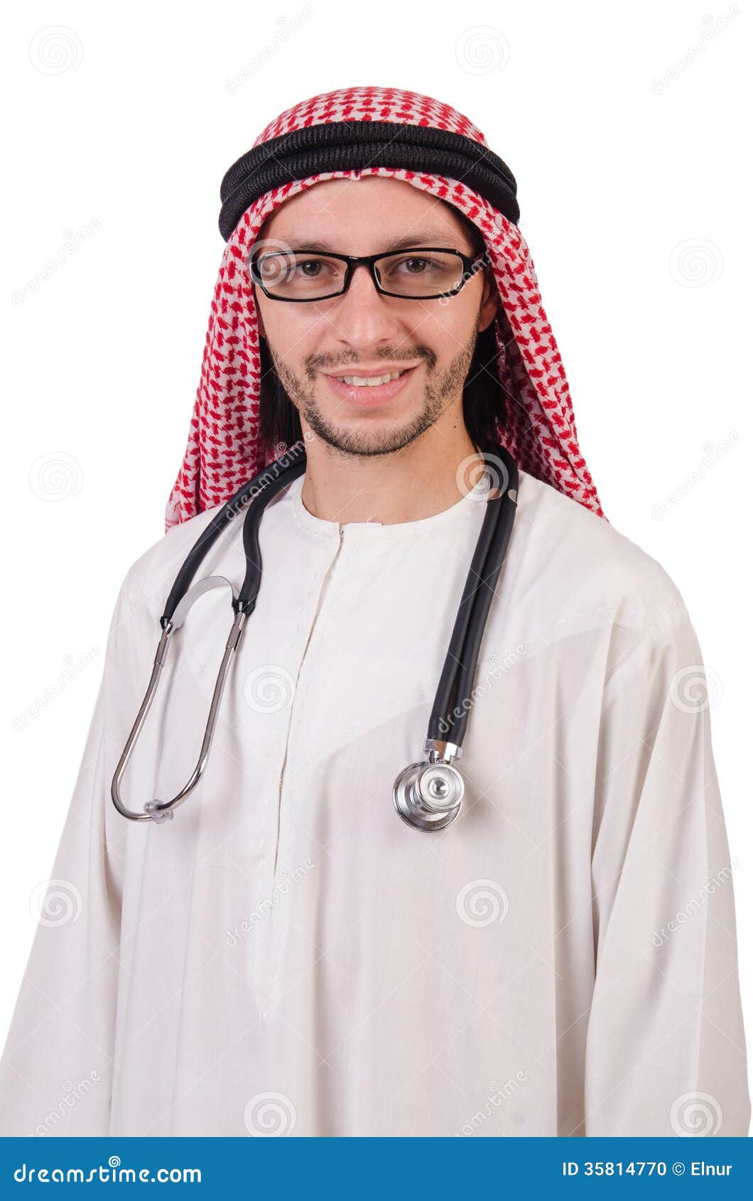 Arab Doctor with Stethoscope Stock Photo - Image of medical, laboratory ...