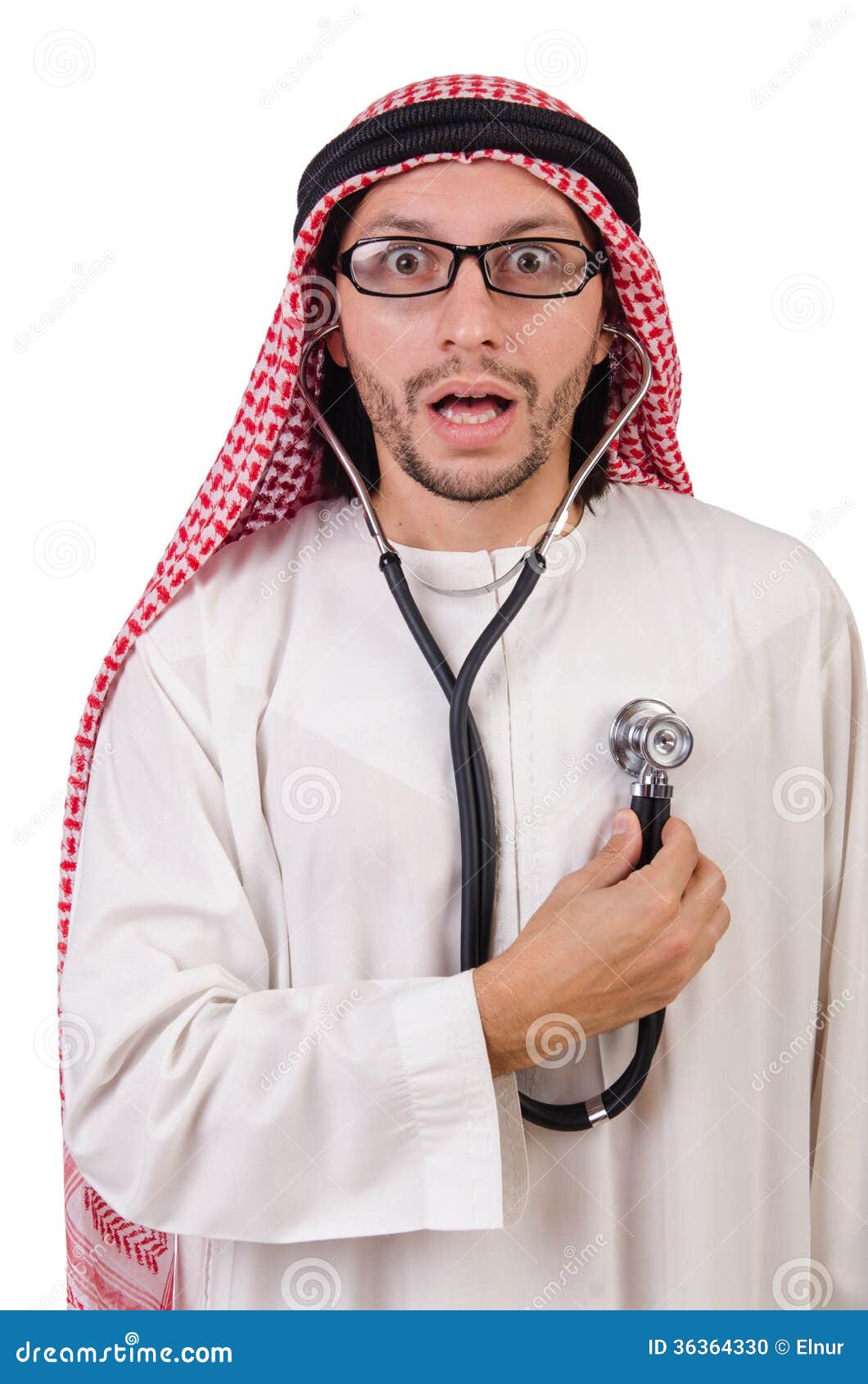 Arab Doctor with Stethoscope Stock Photo - Image of arabic, health ...