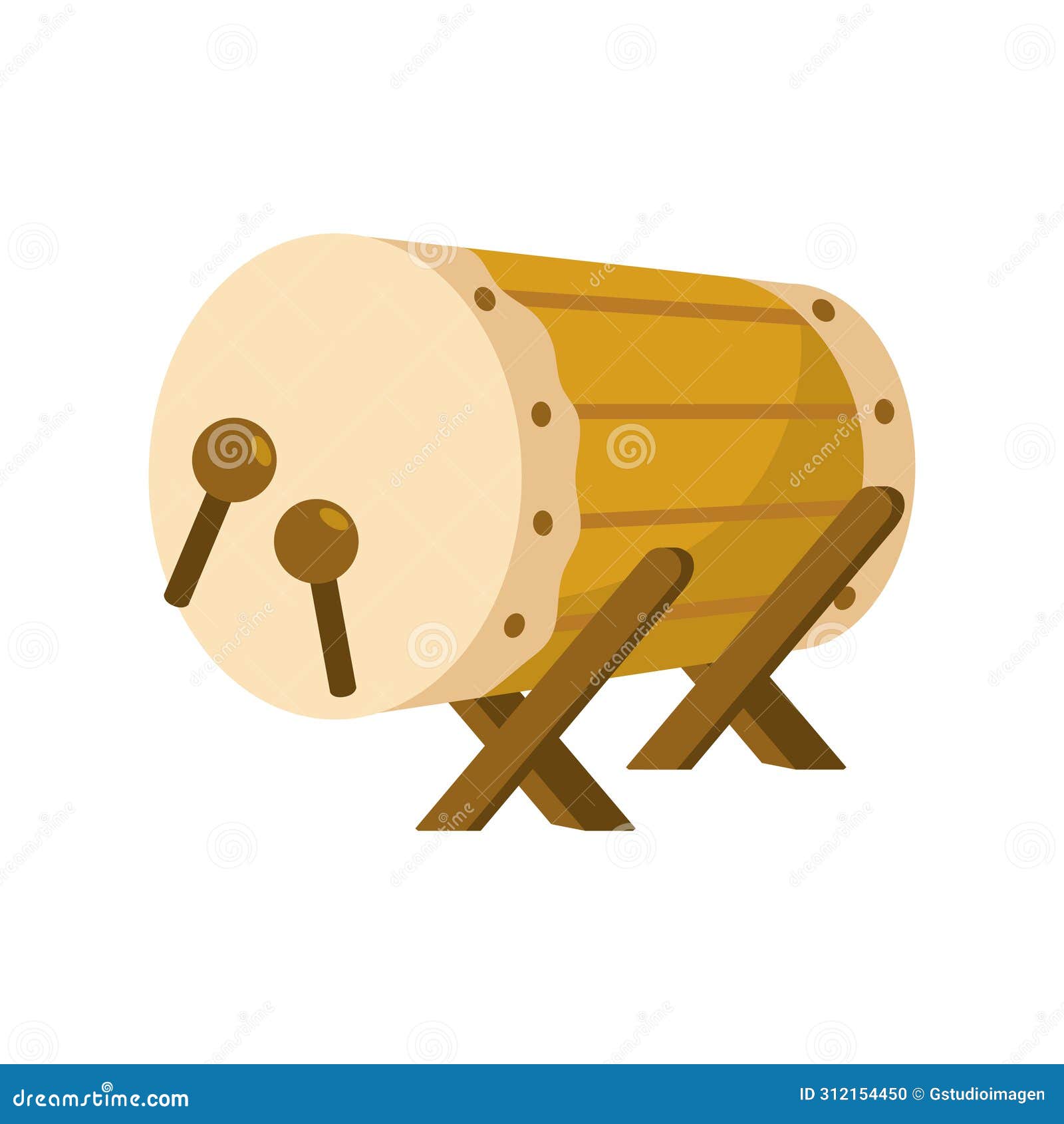 Arab drum instrument stock vector. Illustration of african - 312154450
