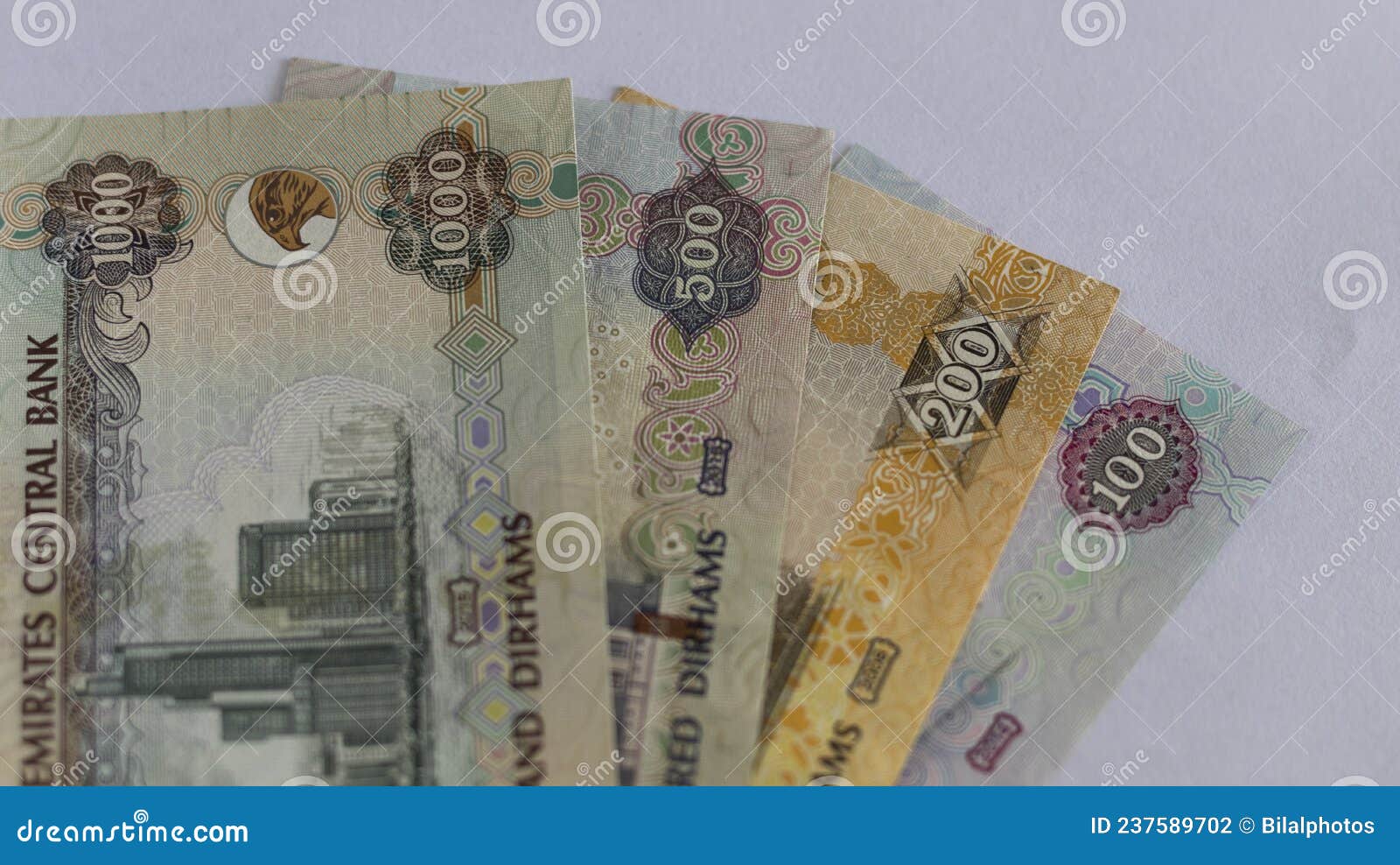 UAE Dirham Currency Notes Placed With Islamic Rosary. Stock Image ...