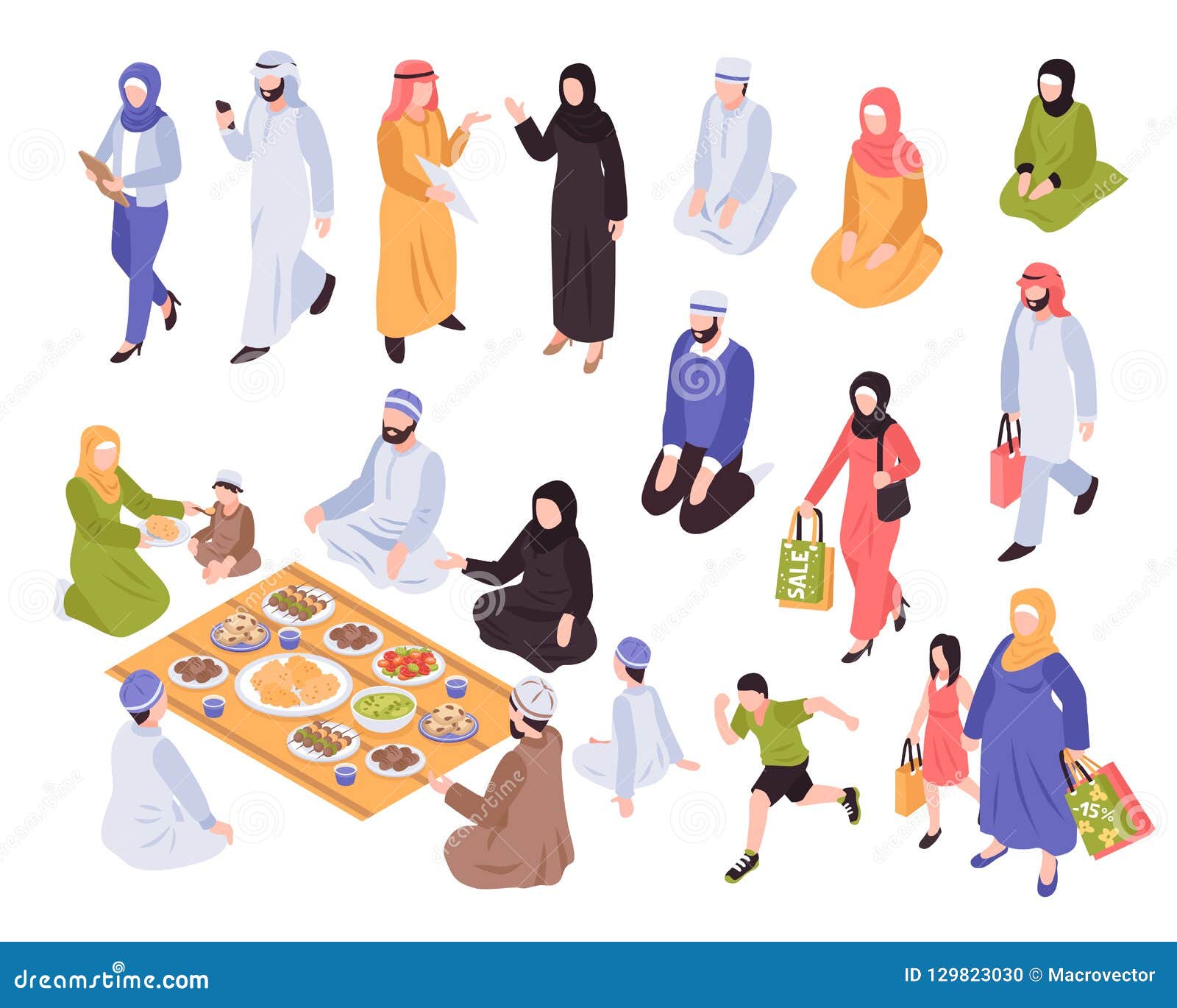 Arab Family Isometric Flowchart Vector Illustration | CartoonDealer.com ... Arab Family Isometric Flowchart Vector Illustration | CartoonDealer.com ...