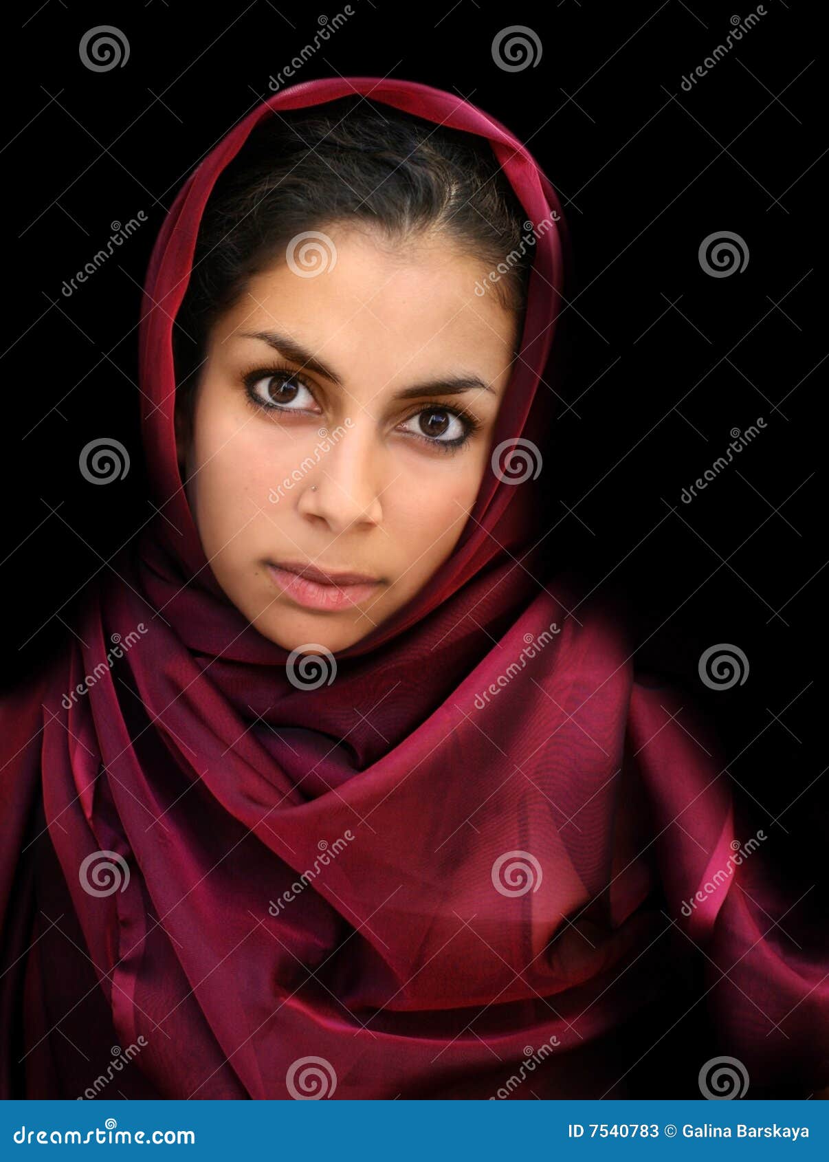 Arab girl stock image. Image of covered, gaze, middle - 7540783