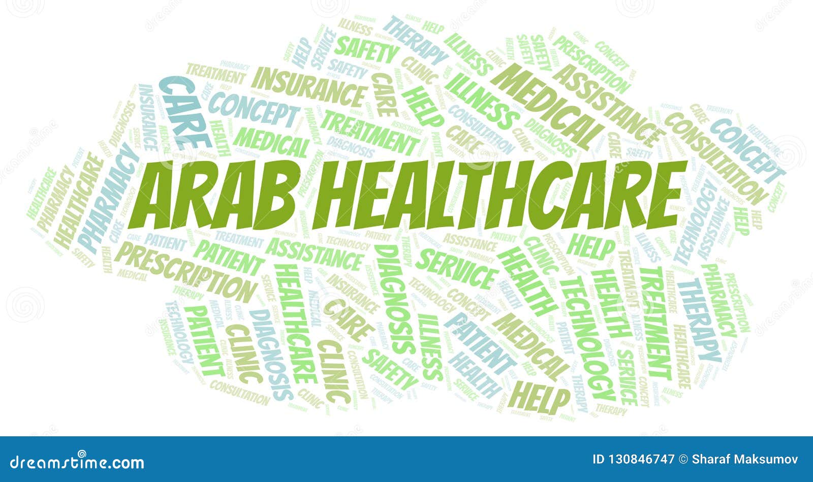 Arab Healthcare Word Cloud. Stock Illustration - Illustration of ...