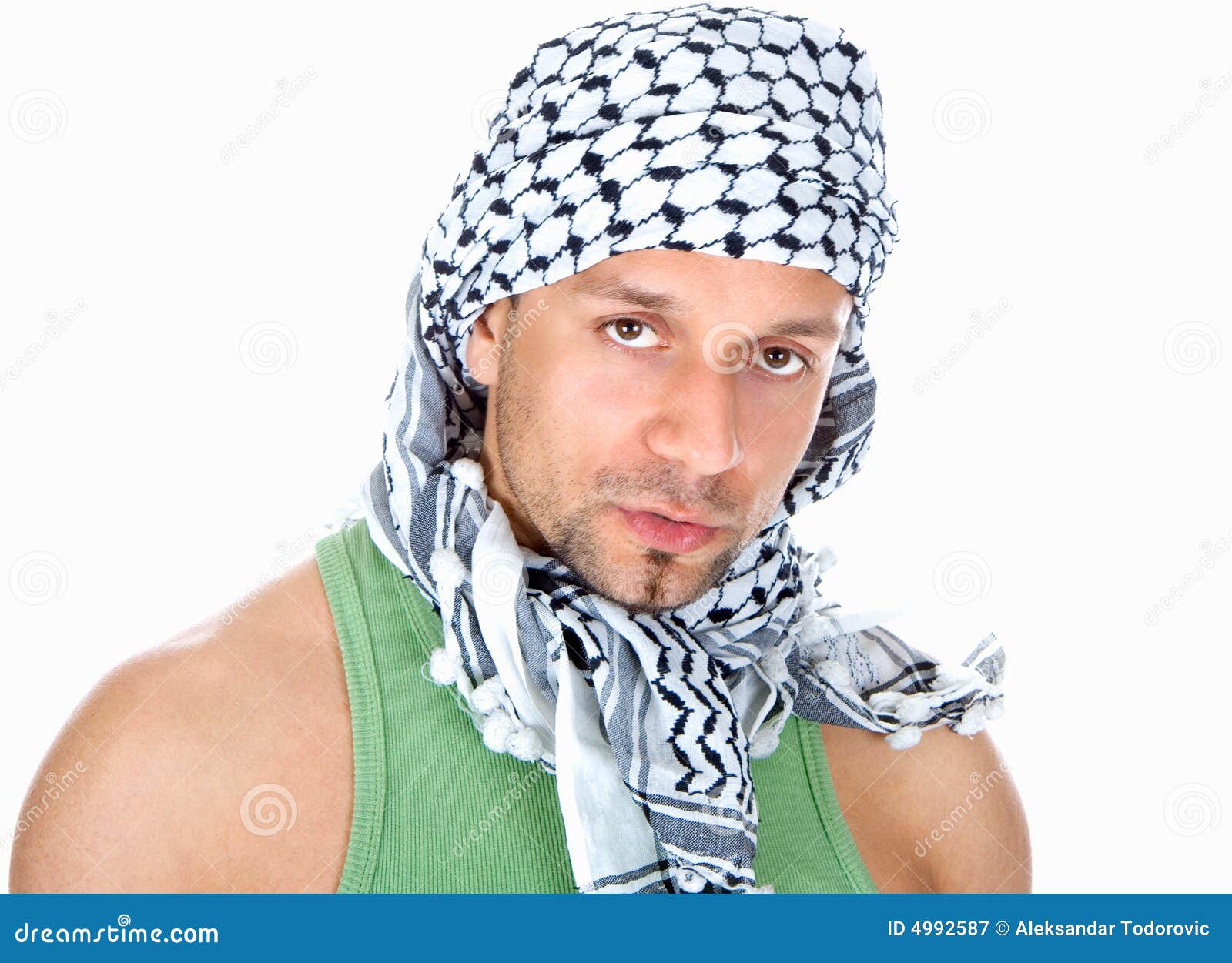 Arab isolated on white stock image. Image of middle, religious - 4992587