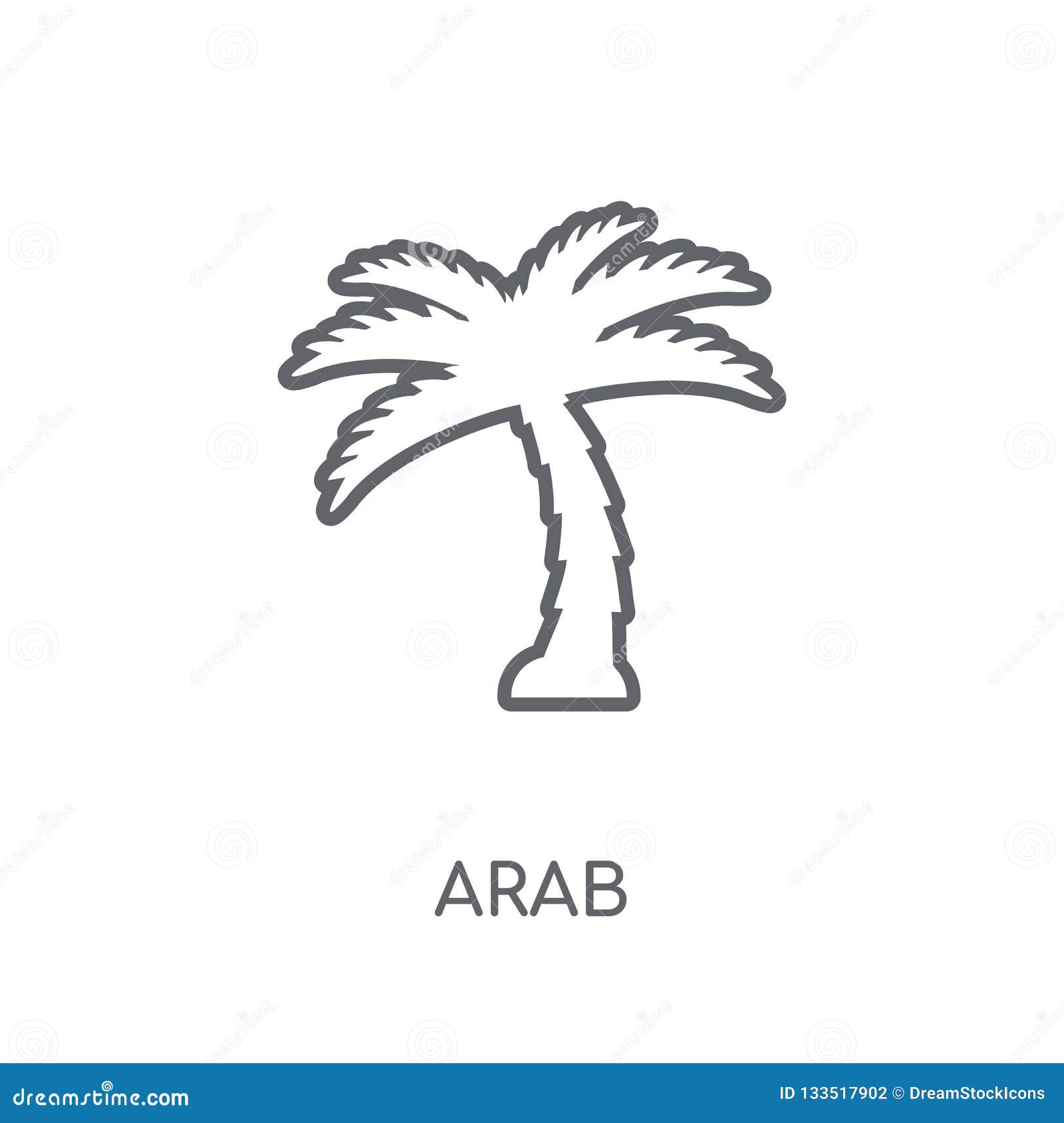 Arab Linear Icon. Modern Outline Arab Logo Concept on White Back Stock ...
