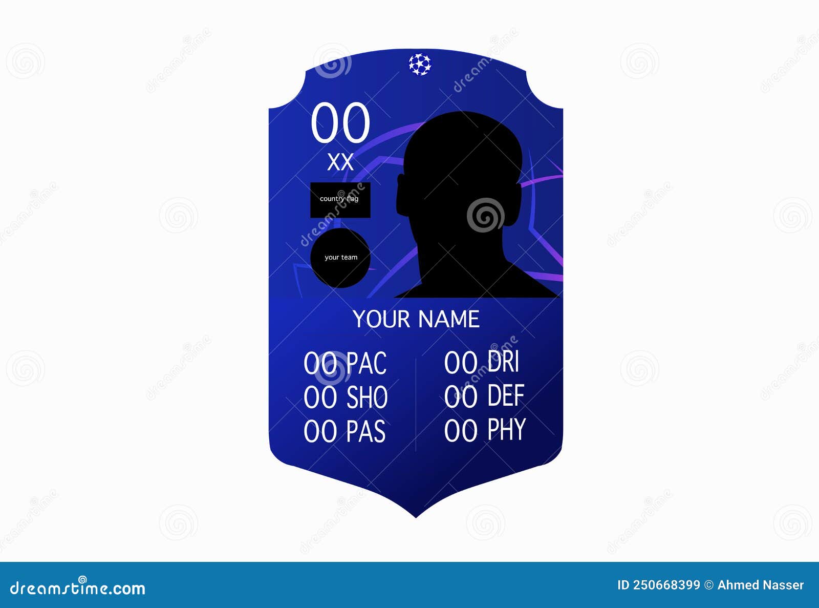 Fifa Football Player Card, Blue Edition Editorial Stock Image ...