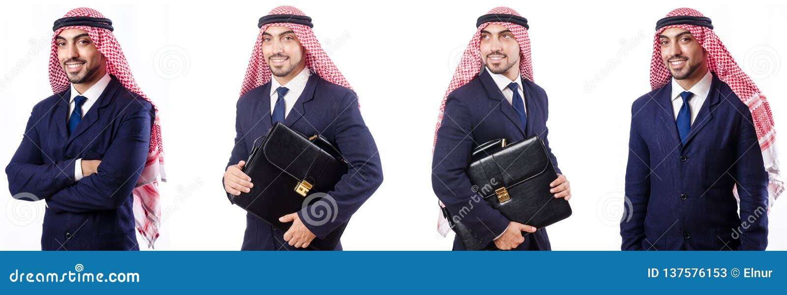 The Arab Man with Bag Isolated on White Stock Image - Image of collage ...