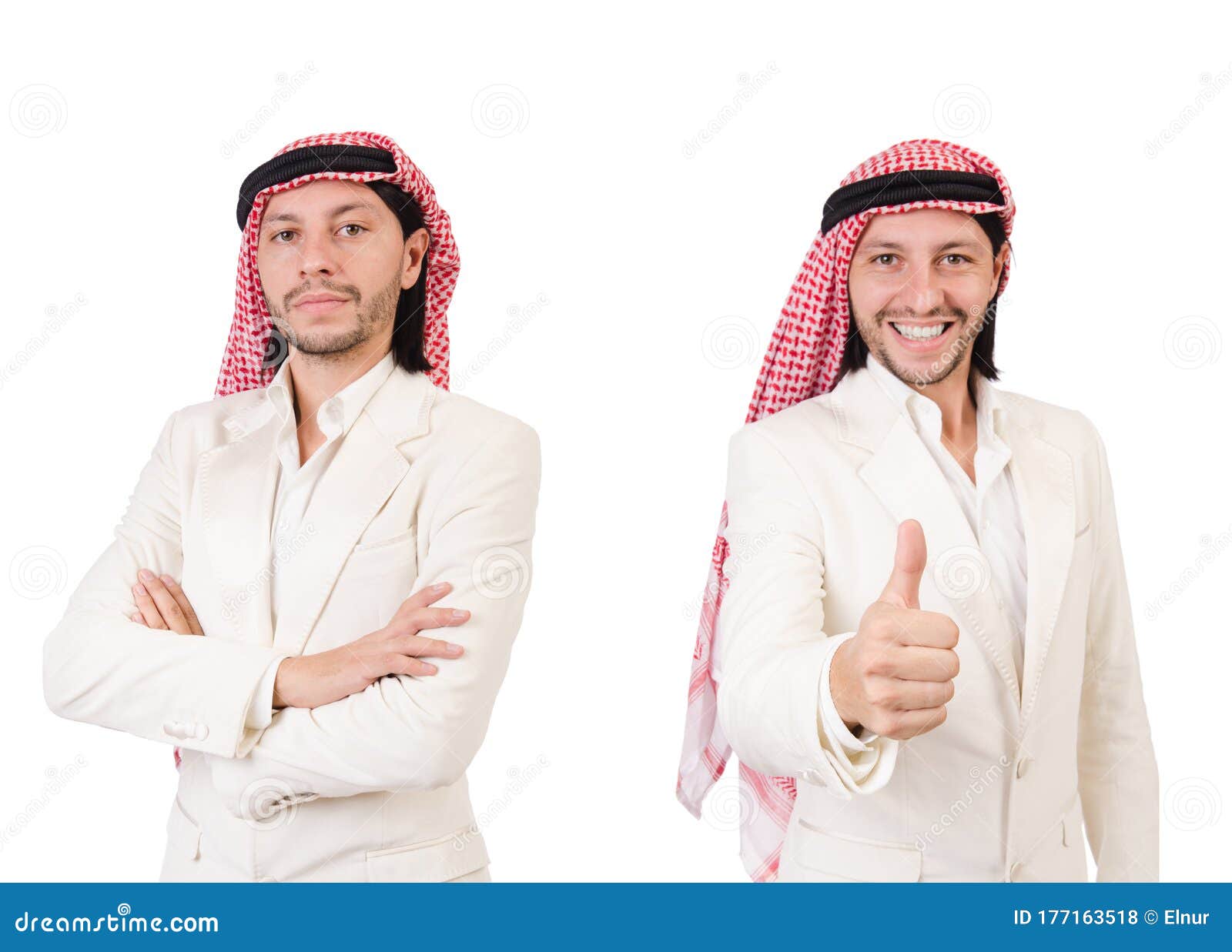 Arab Man Isolated on the White Stock Photo - Image of montage, eastern ...