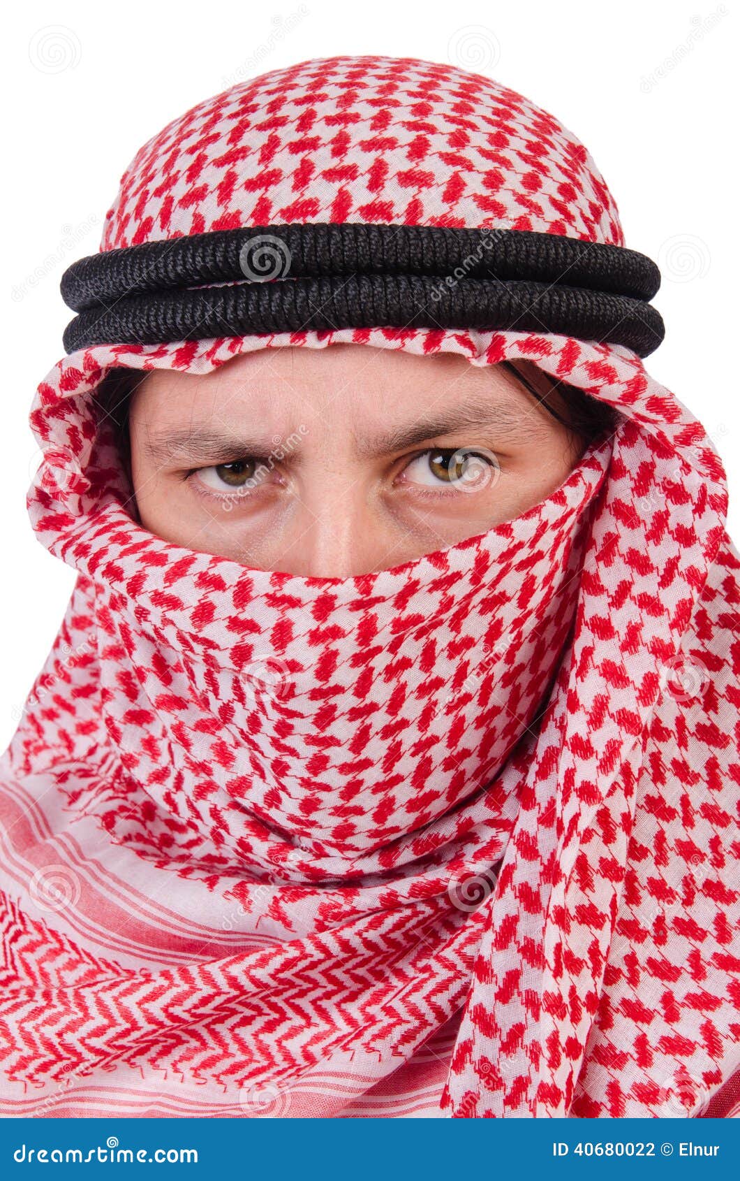 Arab man stock photo. Image of isolated, kurta, headscarf - 40680022