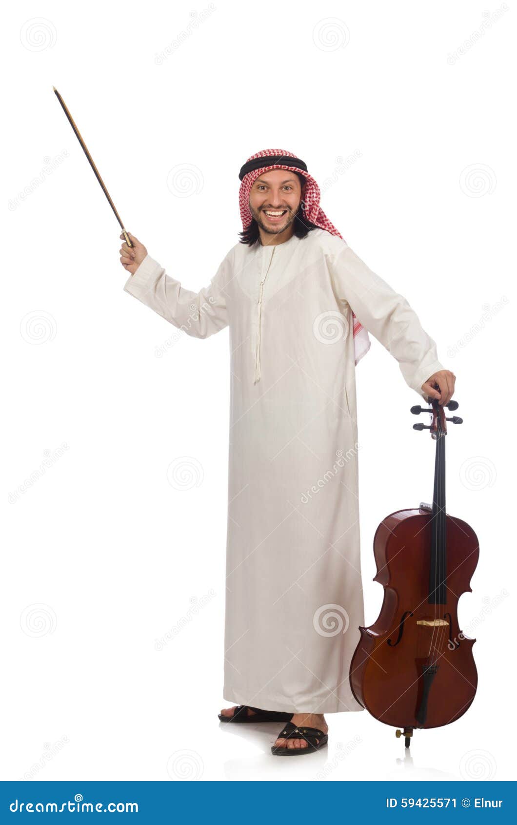 Arab Man Playing Musical Instrument Stock Image - Image of male, music ...