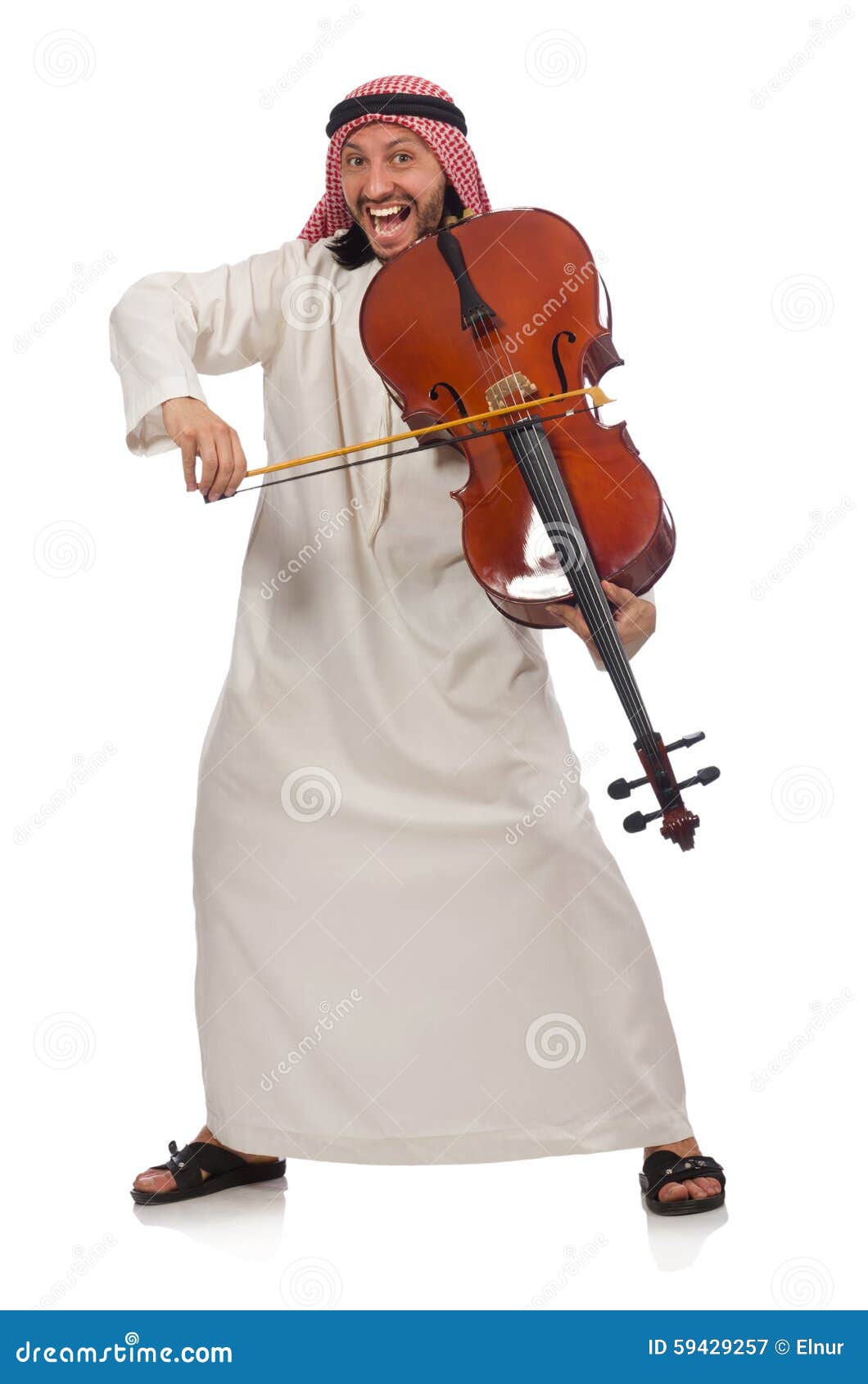 Arab Man Playing Musical Instrument Stock Image - Image of arab ...