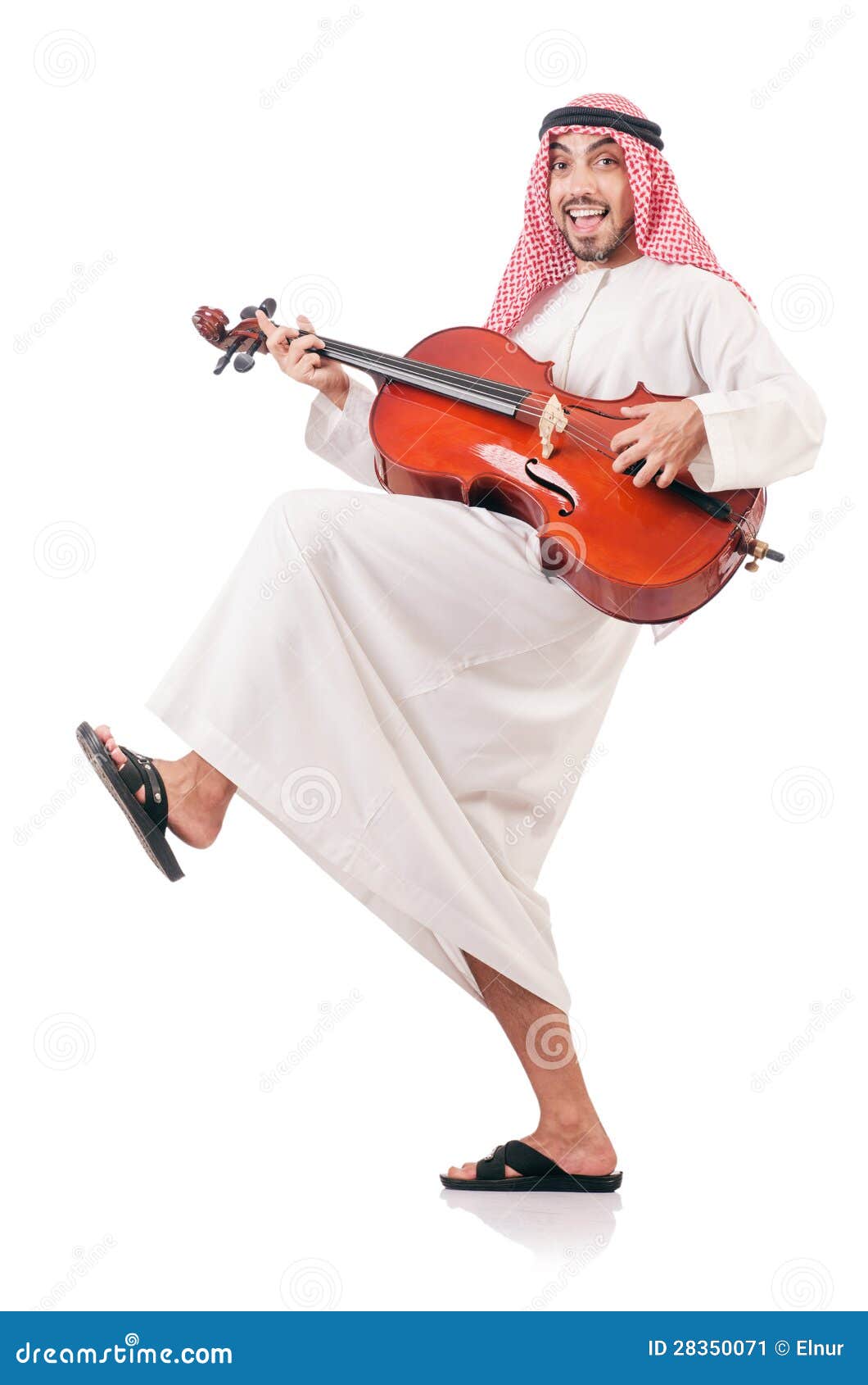 Arab man playing violin stock image. Image of busking - 28350071