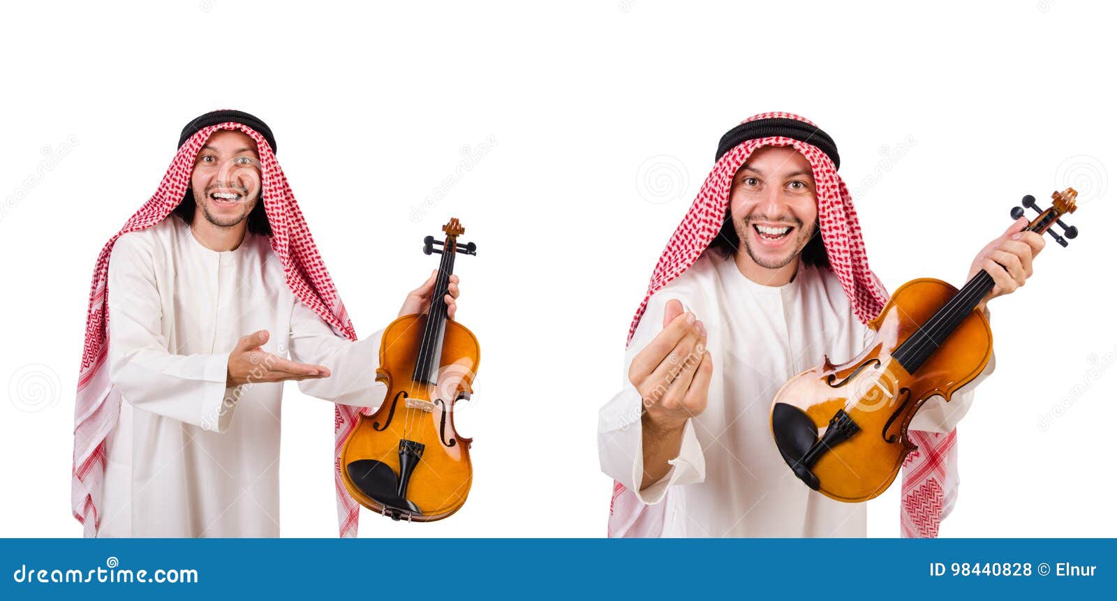 The Arab Man Playing Violing on White Stock Photo - Image of artistic ...
