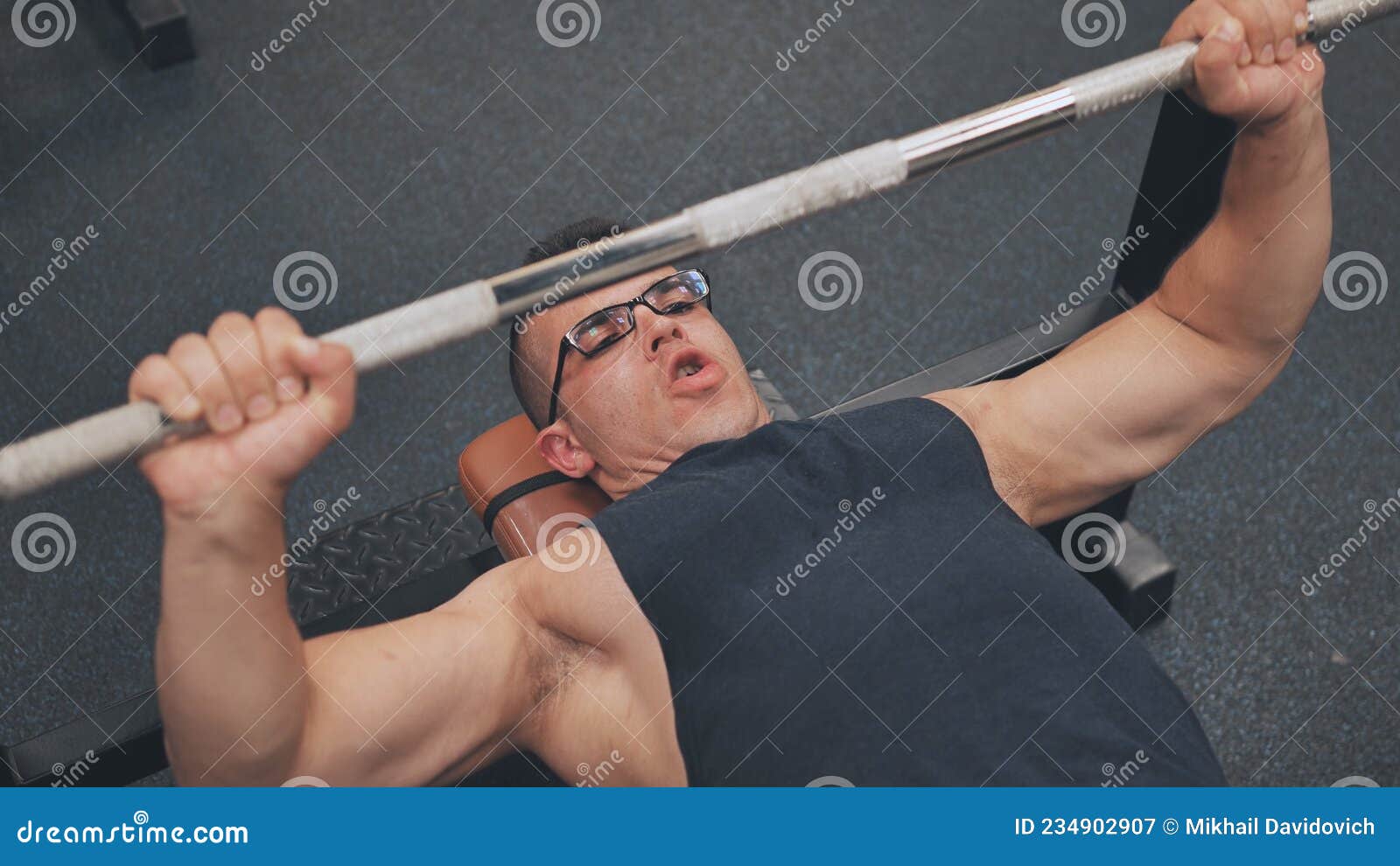 An Arab Man Pumps His Chest in the Gym. Stock Image - Image of adult ...