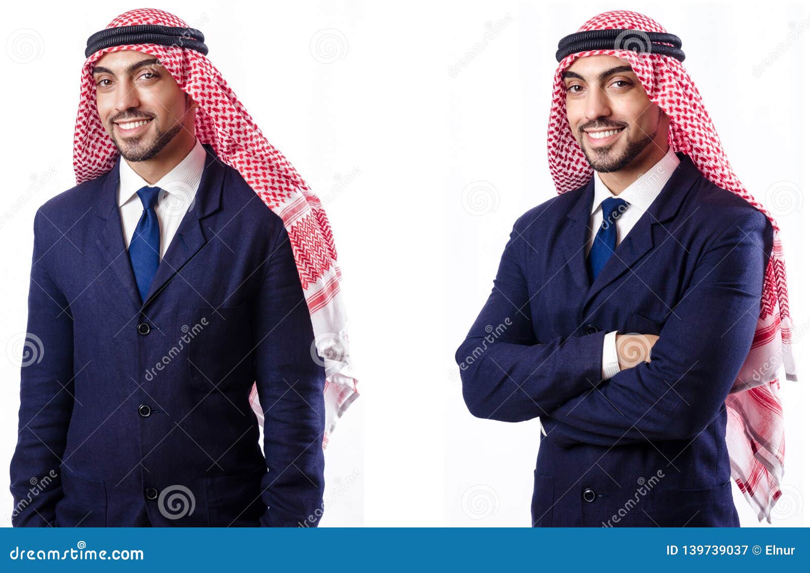 The Arab Man in Suit Isolated on White Stock Image - Image of cheerful ...