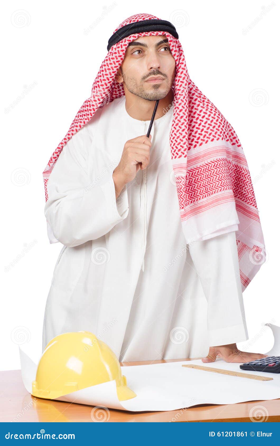 The Arab Man Working in the Office Stock Image - Image of engineer ...