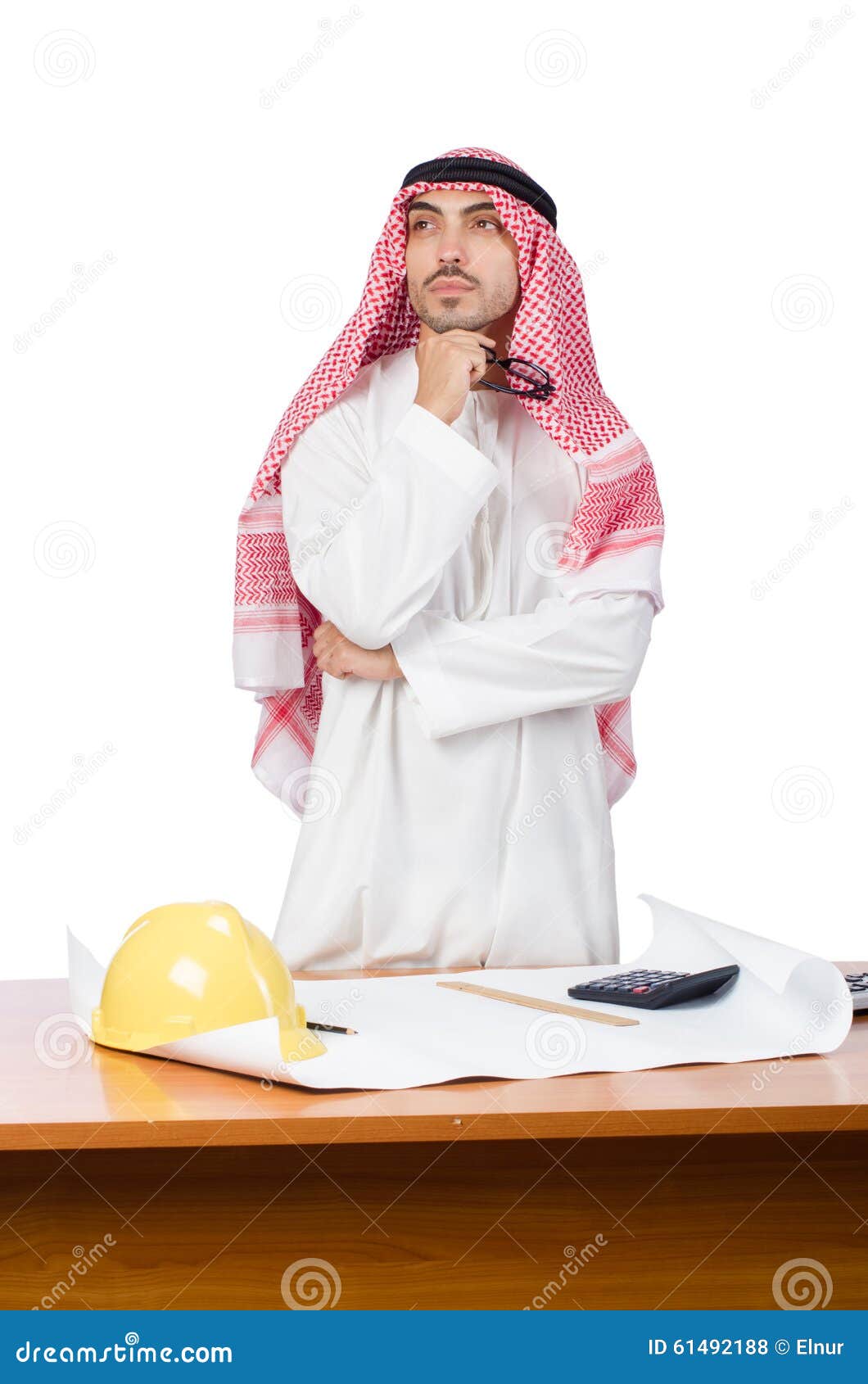 The Arab Man Working in the Office Stock Photo - Image of industrial ...