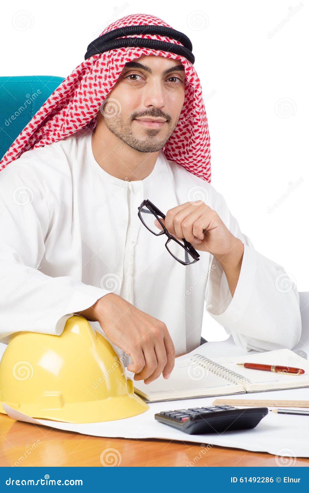The Arab Man Working in the Office Stock Photo - Image of career ...