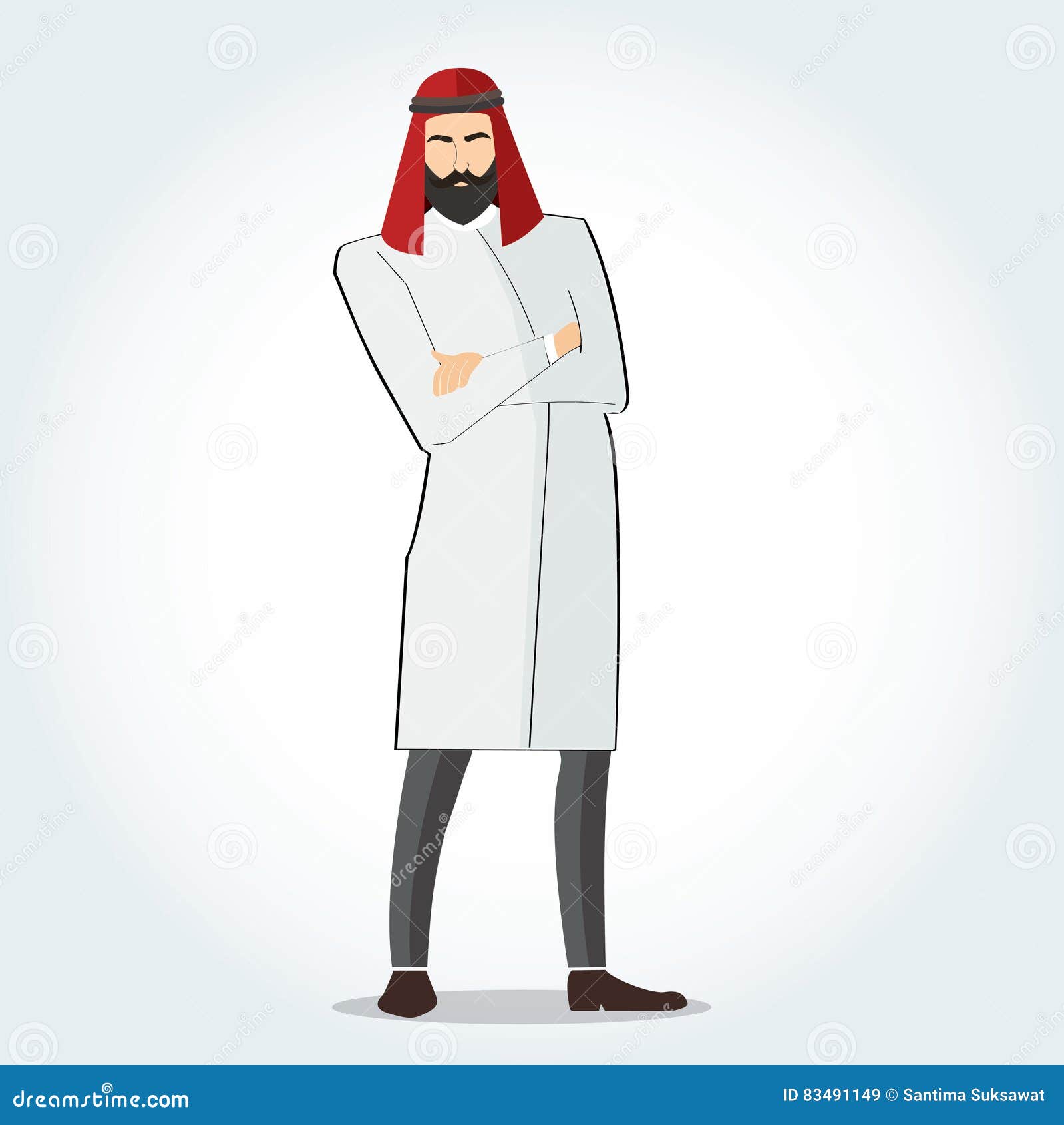 Arab Men Symbol Set, Arabian Vector Icon Stock Vector - Illustration of ...