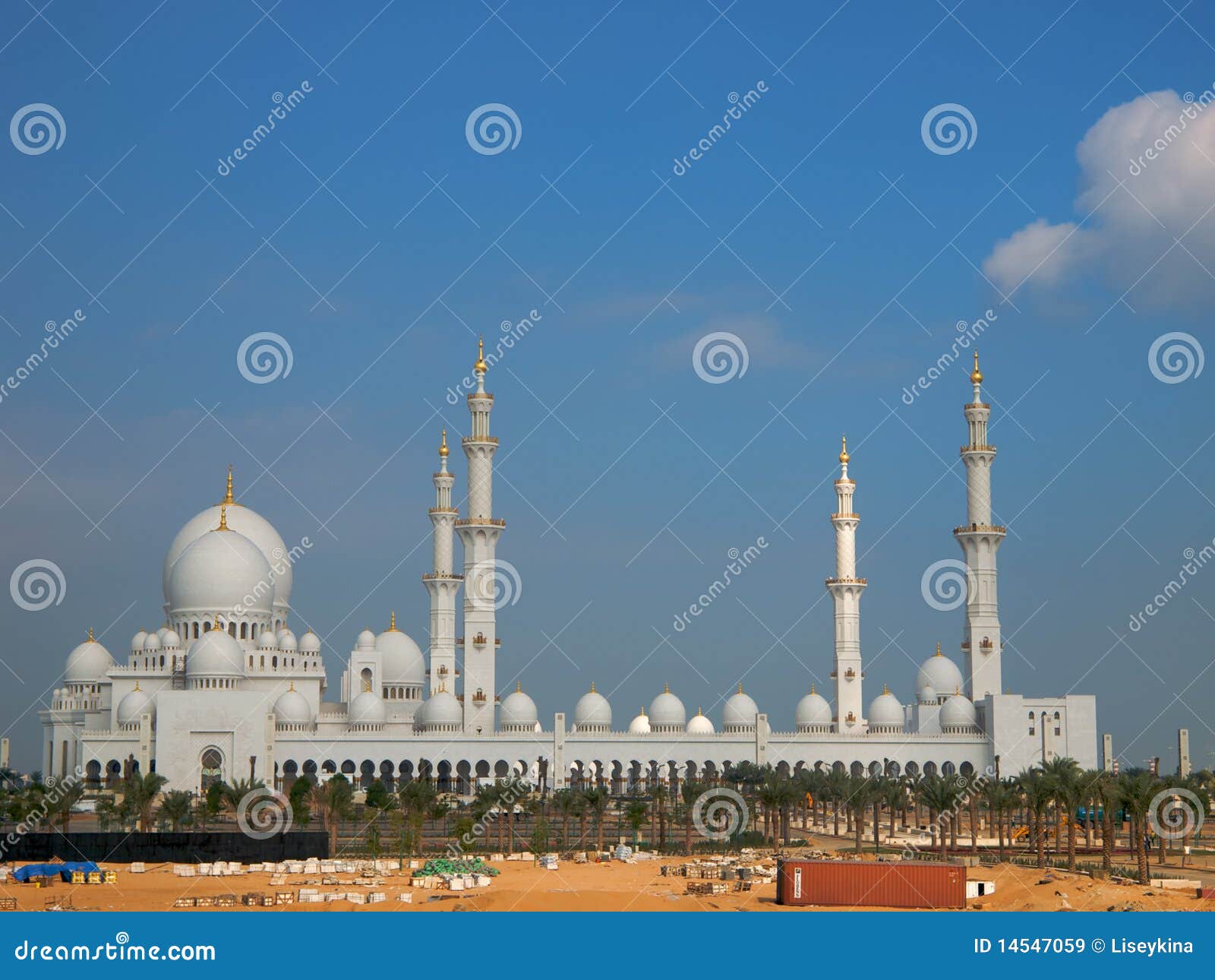 Arab mosque stock image. Image of biggest, floral, minaret - 14547059