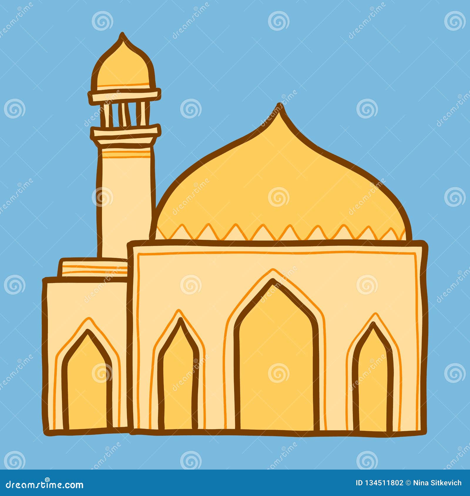 Arab Mosque Icon, Hand Drawn Style Stock Vector - Illustration of ... Arab Mosque Icon, Hand Drawn Style Stock Vector - Illustration of ...