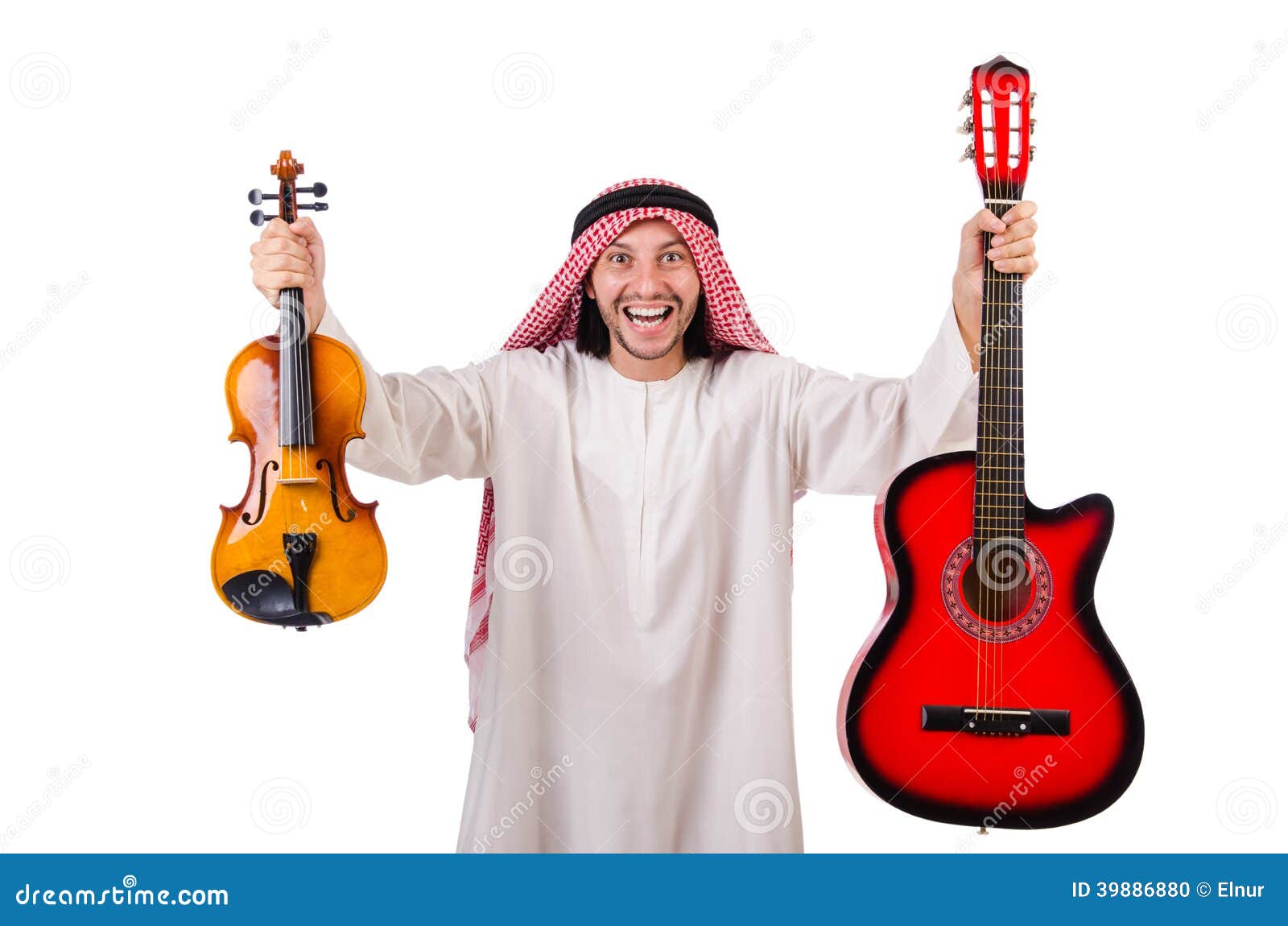 Arab musician with violin stock photo. Image of hand - 39886880